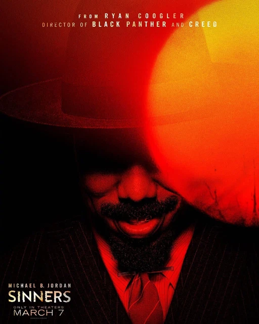 2025 Sinners Movie Poster Michael B Jordan Hailee Steinfeld Miles Caton ...