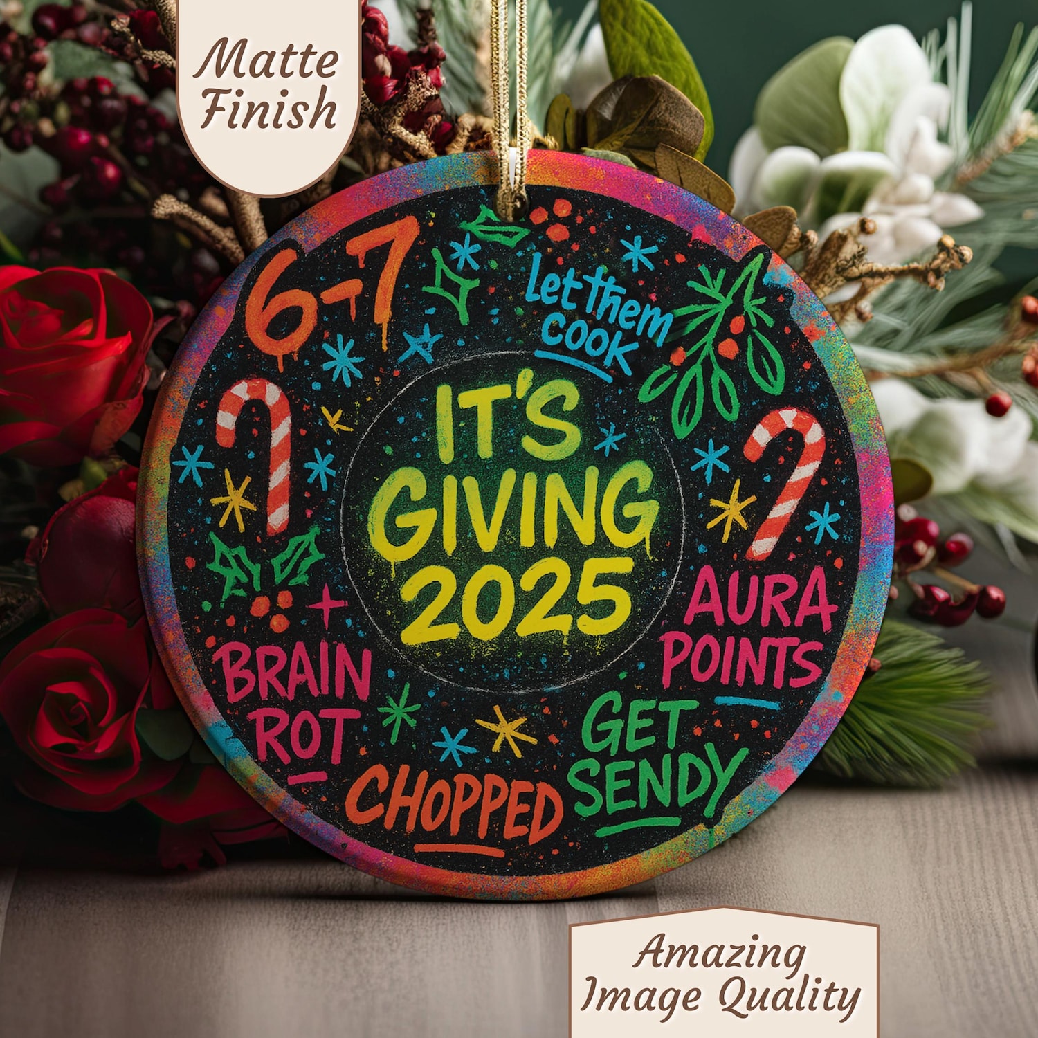 2025 Slang ornament for teen 67 funny Gen Z ornament for kids or ...