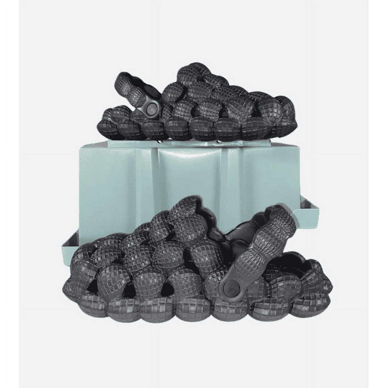 2025 Slip-On Black, Size 5 Bubble Slides with Strap, Trendy Bubble ...