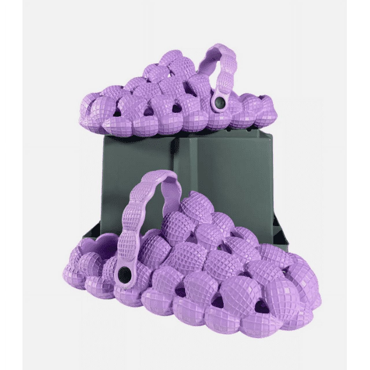 2025 Slip-On Purple, Size 9 Bubble Slides with Strap, Trendy Bubble ...