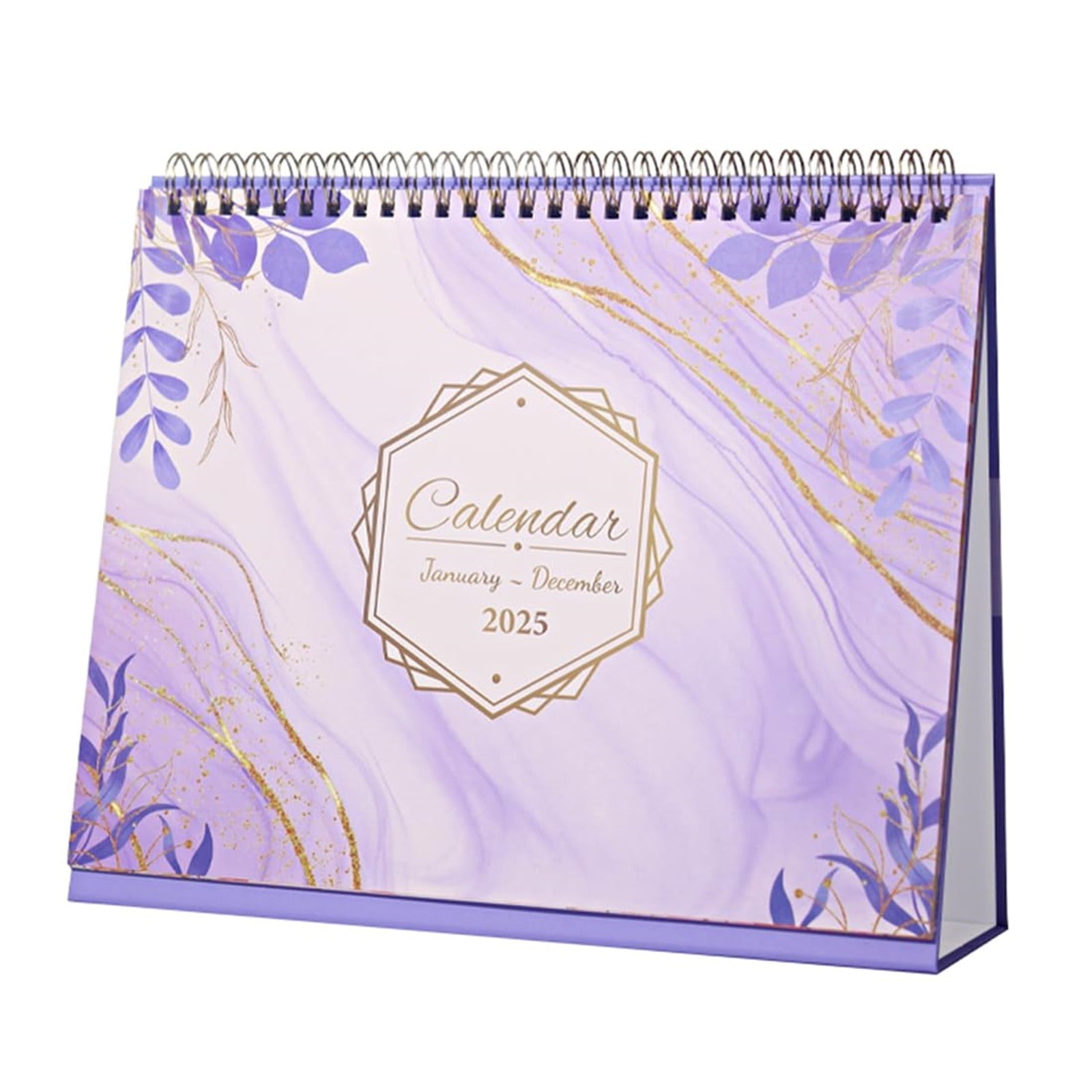 2025 Small Desktop Calendar - with Monthly Planner, Purple, for ...