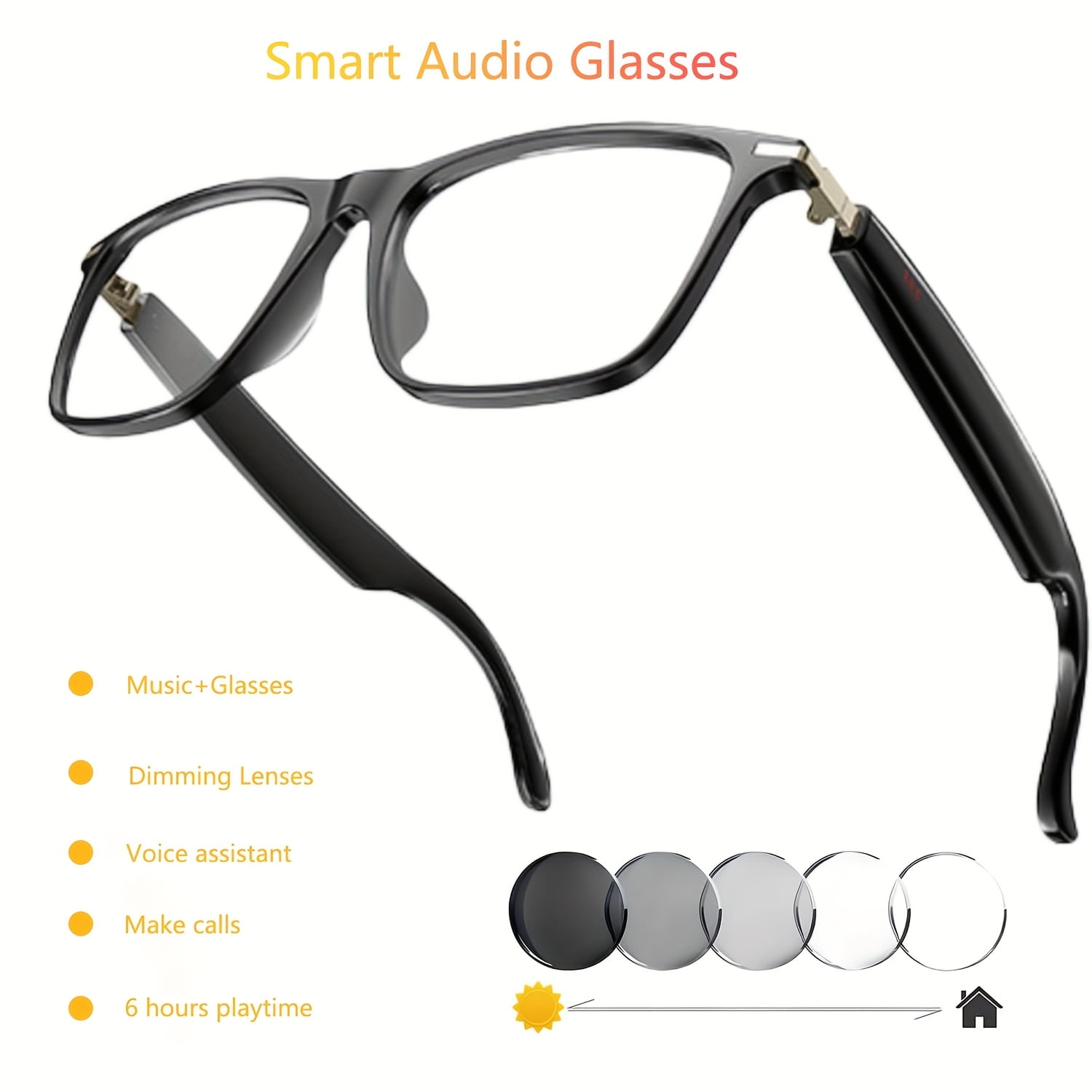 2025 Smart Audio Glasses, Auto-Dimming & Auto-Focusing, Anti-Blue Light ...