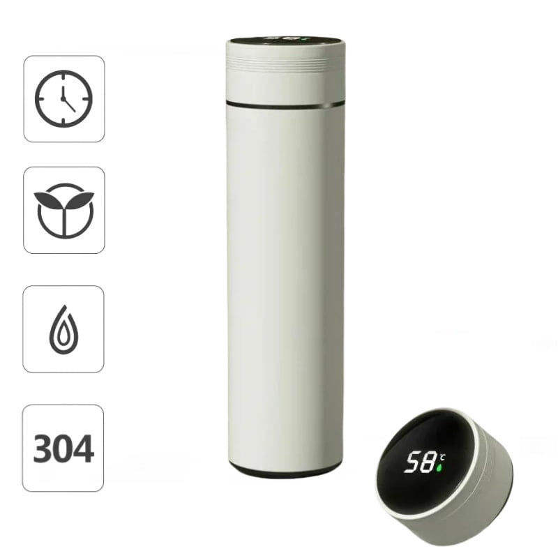 2025 Smart Display 304 Stainless Steel Thermos Cup Vacuum Water Cup for ...
