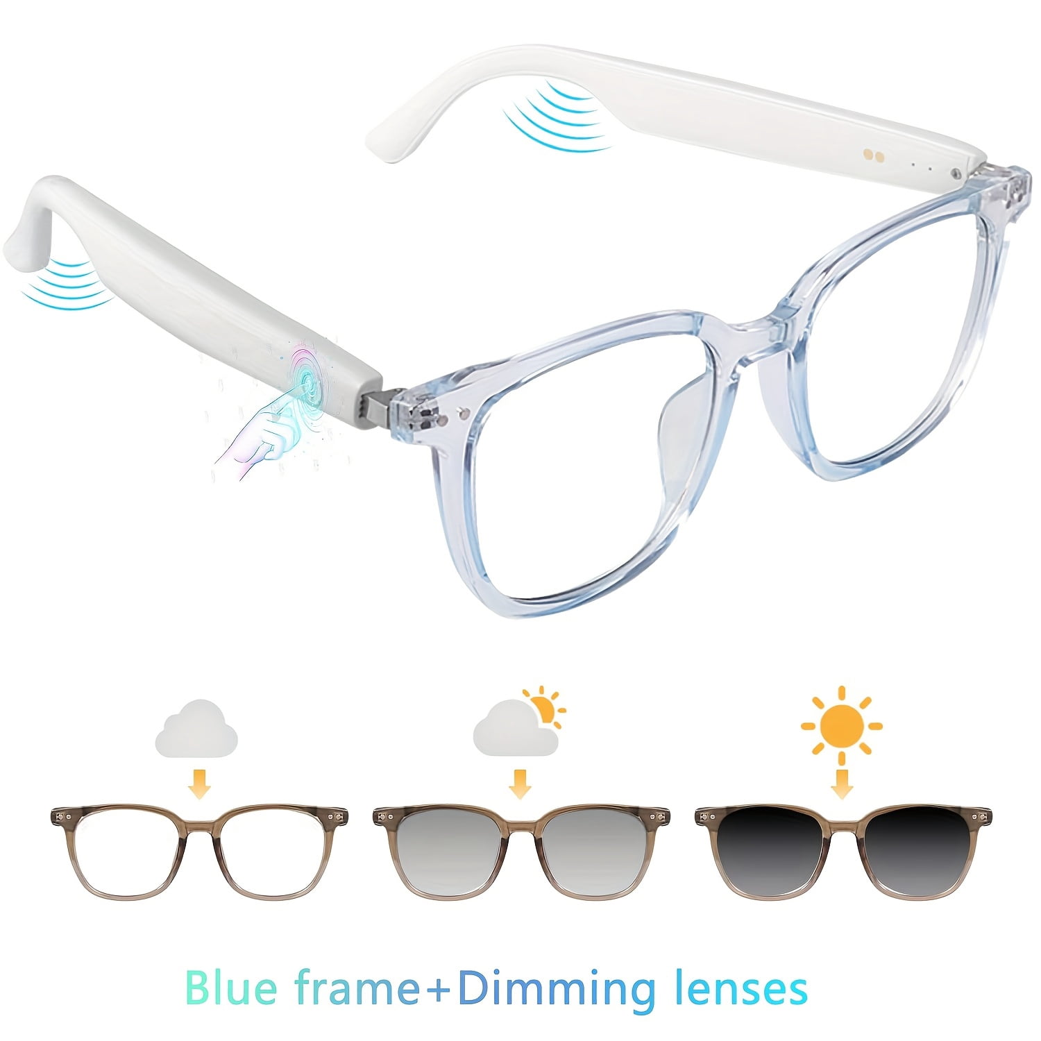 2025 Smart Glasses with Auto Color Changing & Audio Calls - Unisex ...