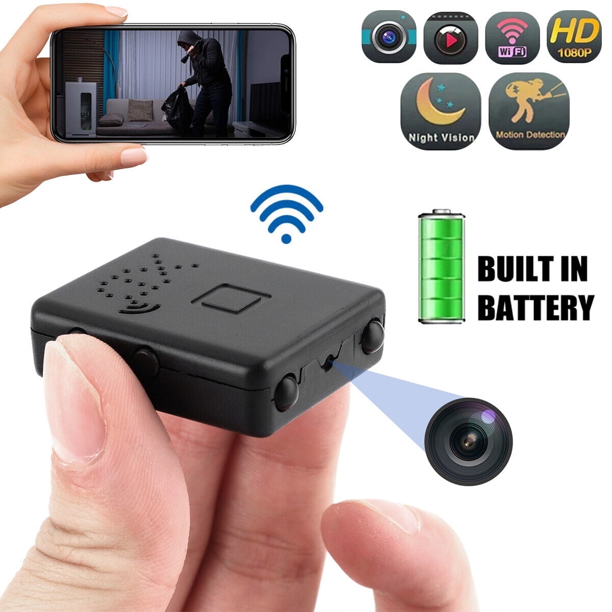 Mini Wifi Camera HD 1080P Micro Camera Night Vision Motion Detection ...