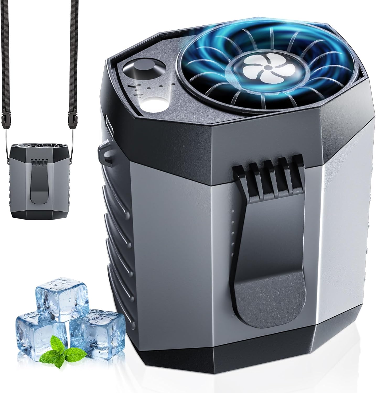 2025 Smart Portable Rechargeable Fan with LED Light & 25H Runtime, 4 ...