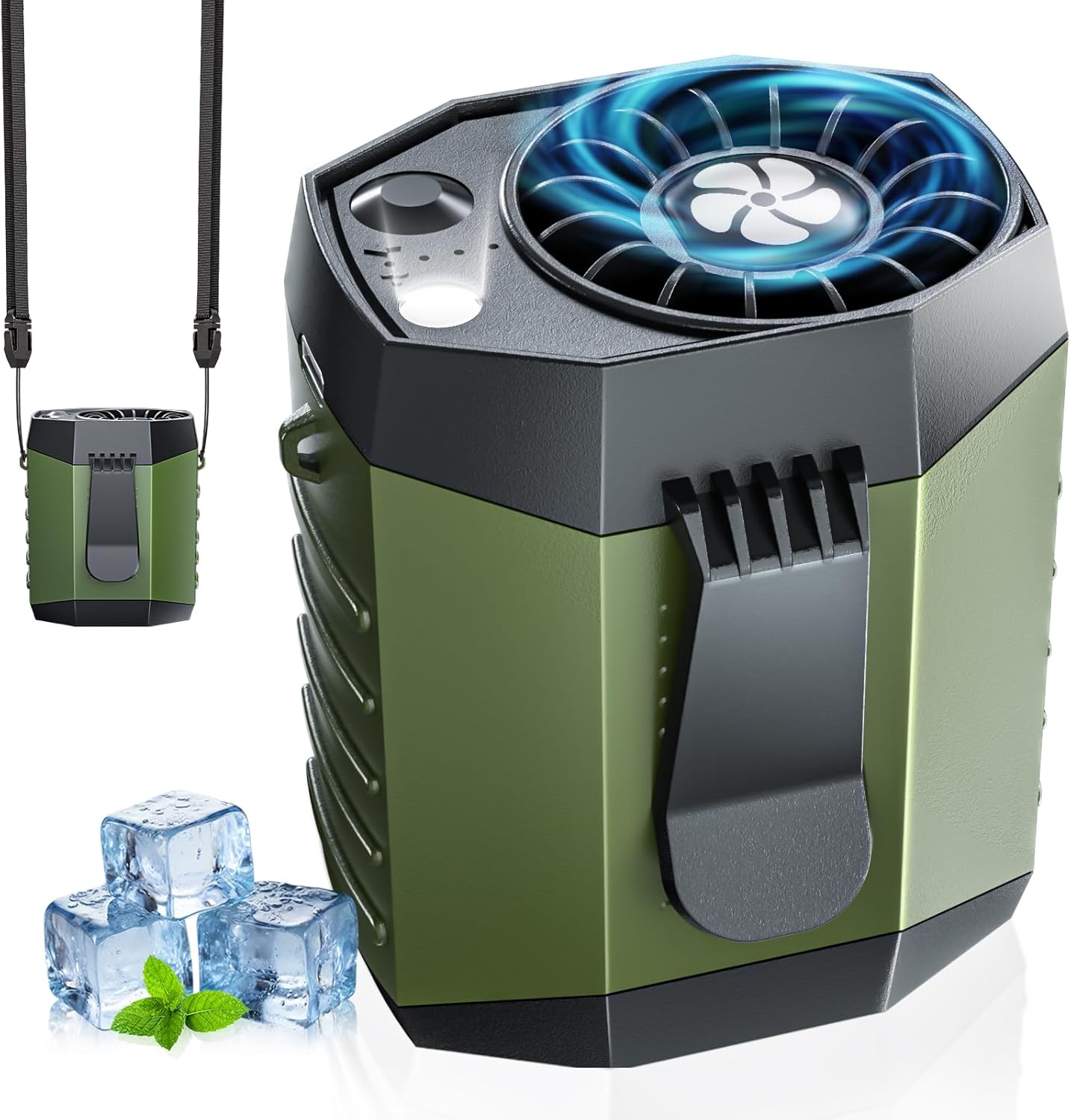 Hand Fan Rechargeable Portable Rechargeable Waist Fan - 10 Speeds ...