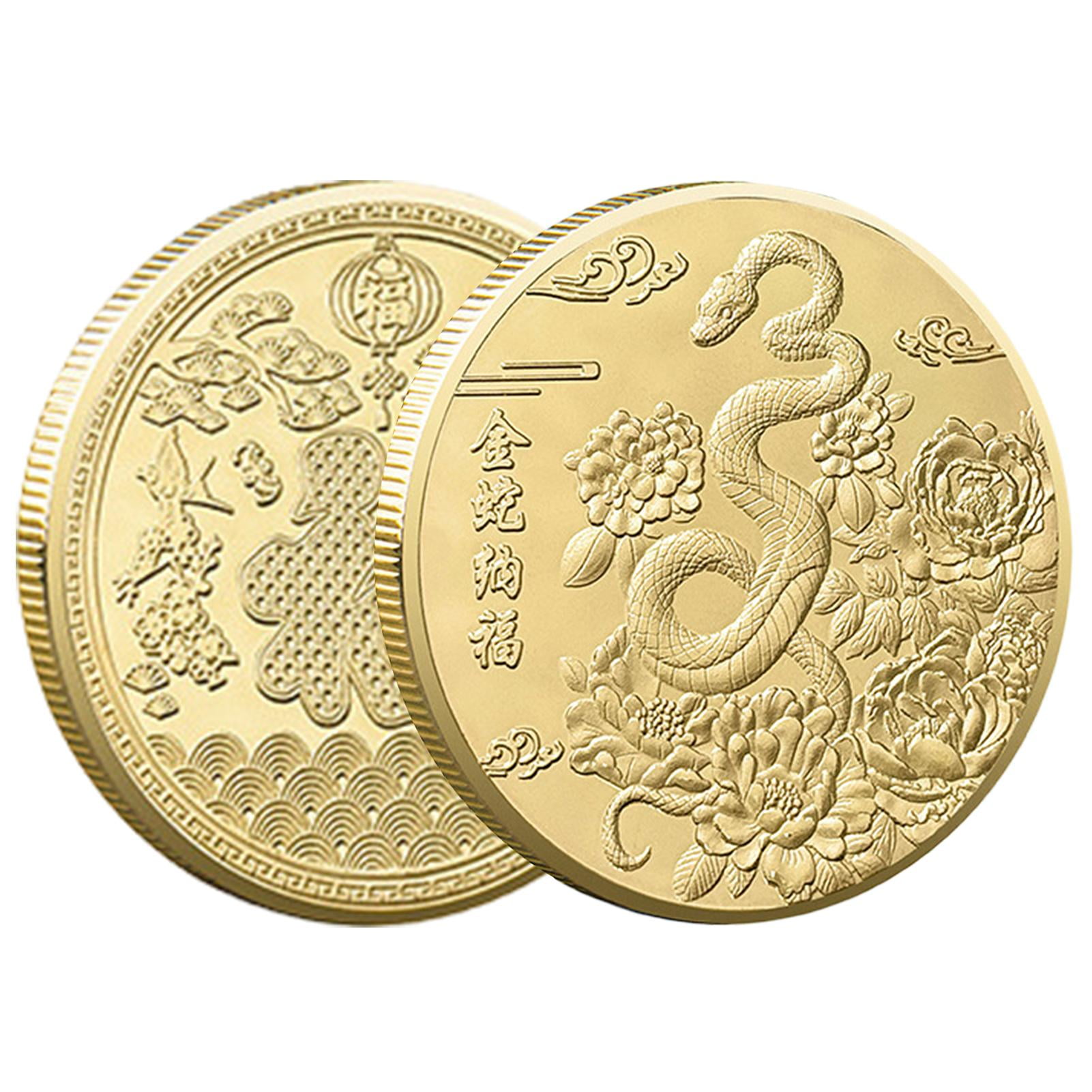 2025 Snake CoinLucky New Year Snake CoinDouble Sided Design Chinese ...