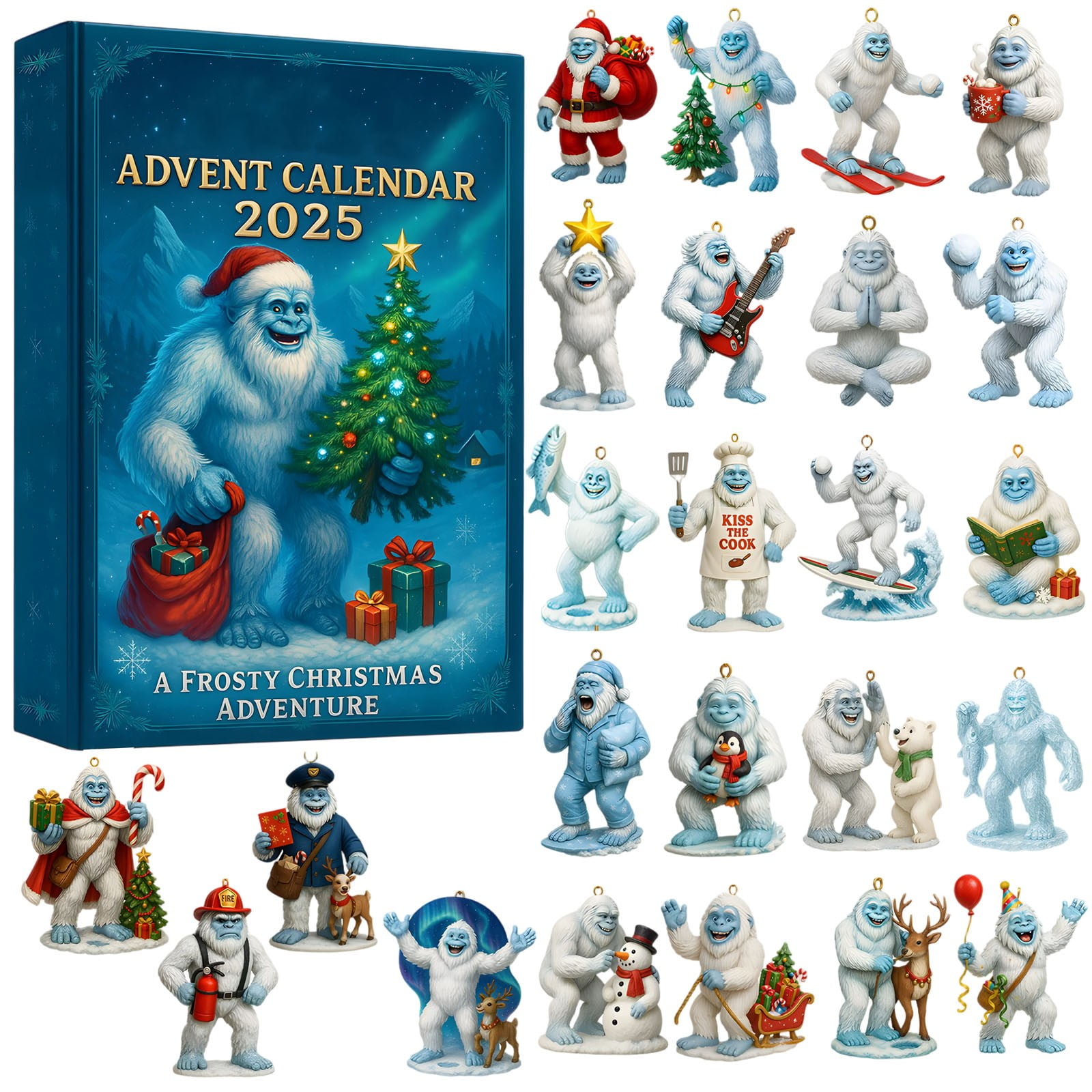 2025 Snowman Ice Christmas Advent Calendar Winter Themed Countdown ...