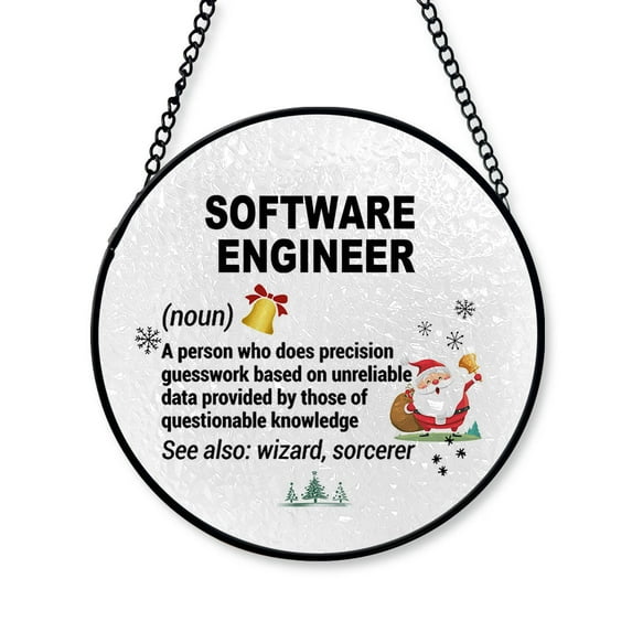2025 Software Engineer Stained Glass Window Hanging Christmas 2025, Software Engineer Sun ...