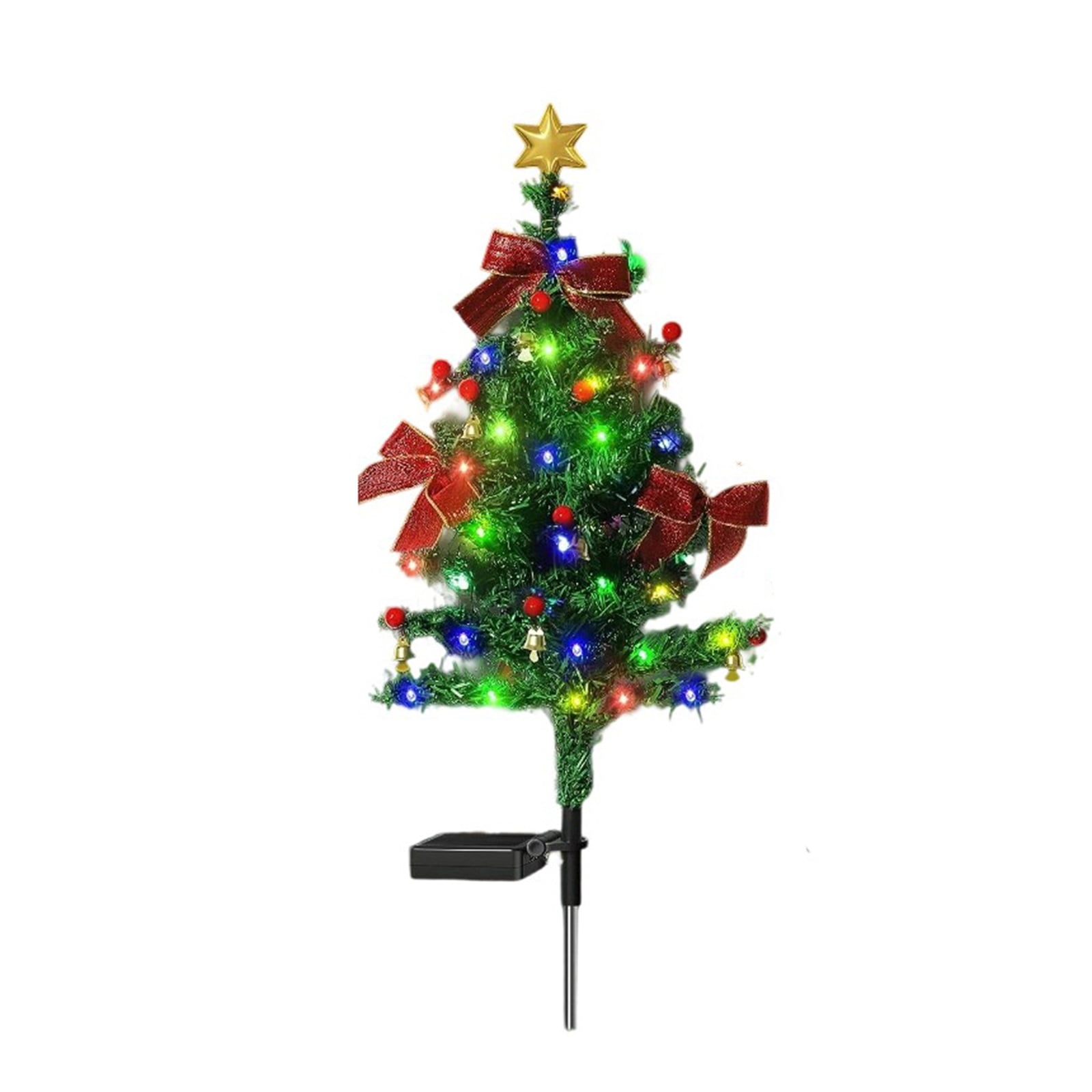 2025 Solar Christmas Tree Stake Lights Waterproof Solar Xmas Tree ...