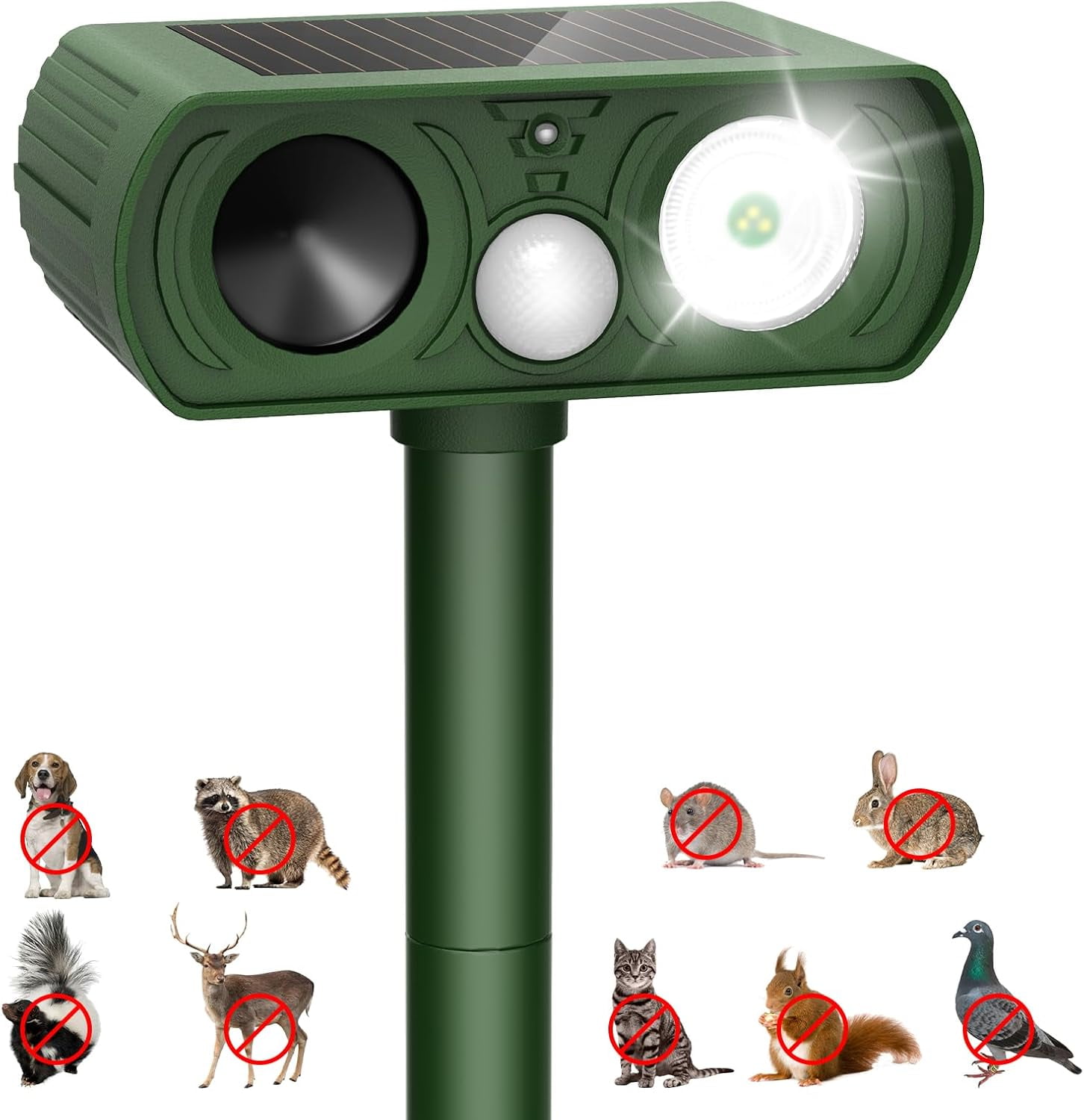 2025 Solar Ultrasonic Animal Repellent Outdoor, Deer Repellent Devices ...