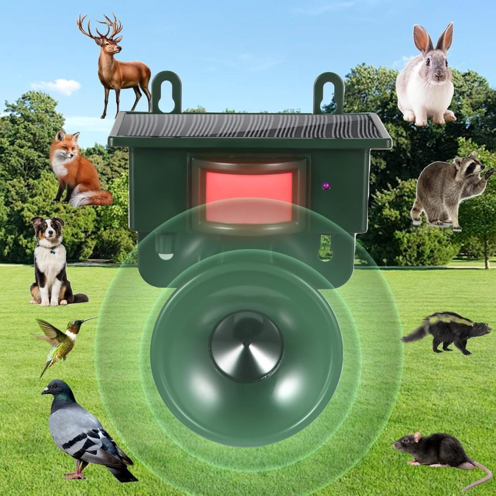 2025 Solar Ultrasonic Bird Deterrent with Motion Sensor for Pigeon ...