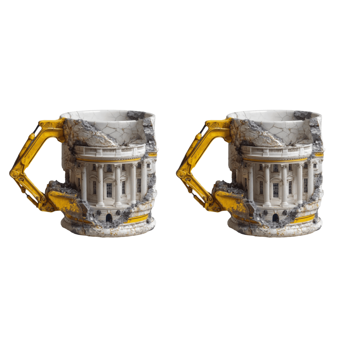 2025 Someone Lied Demolition Mug,3D Building Print Excavator Shaped ...