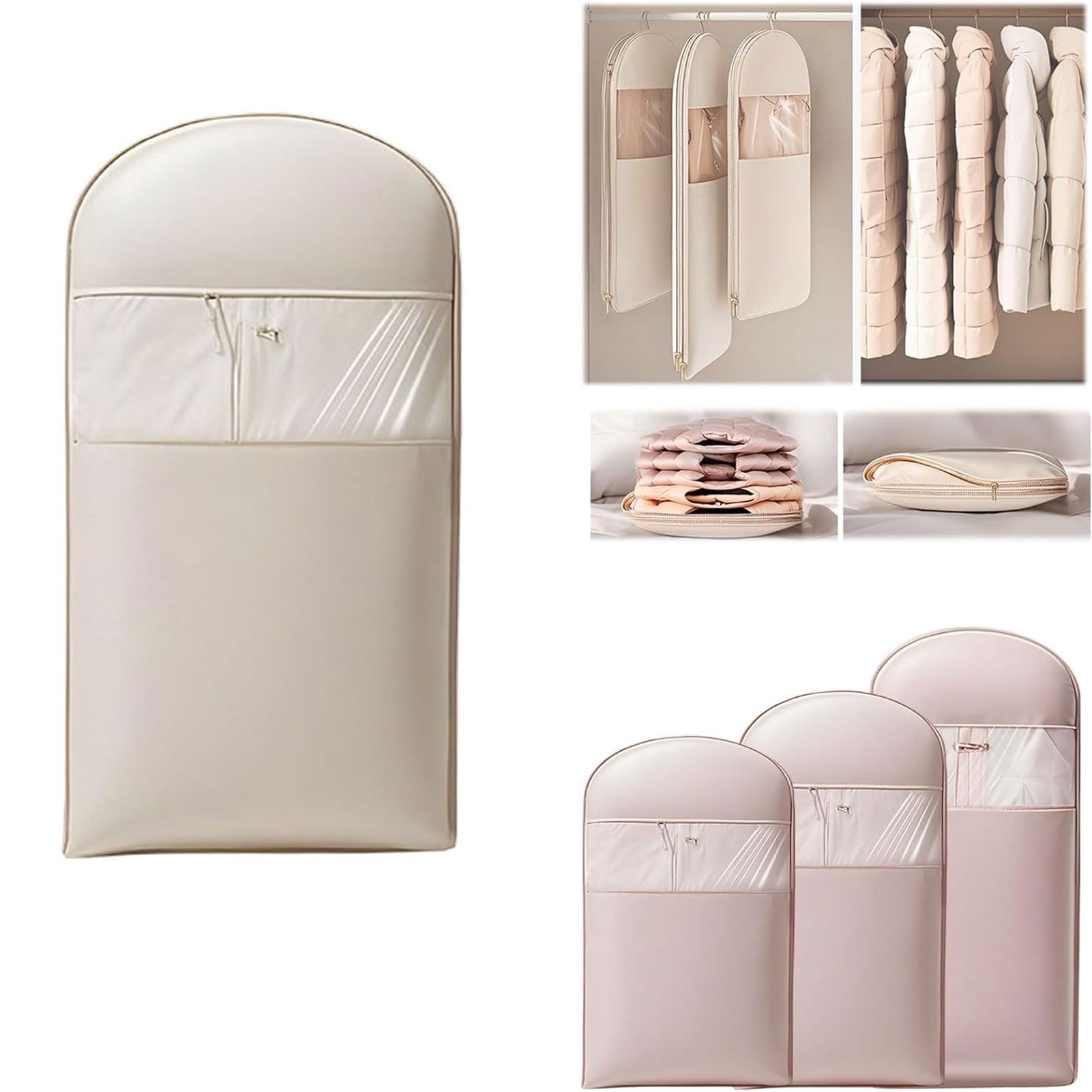 2025 Space Saving Hanging Garment Bag With Self Compression Zipper ...