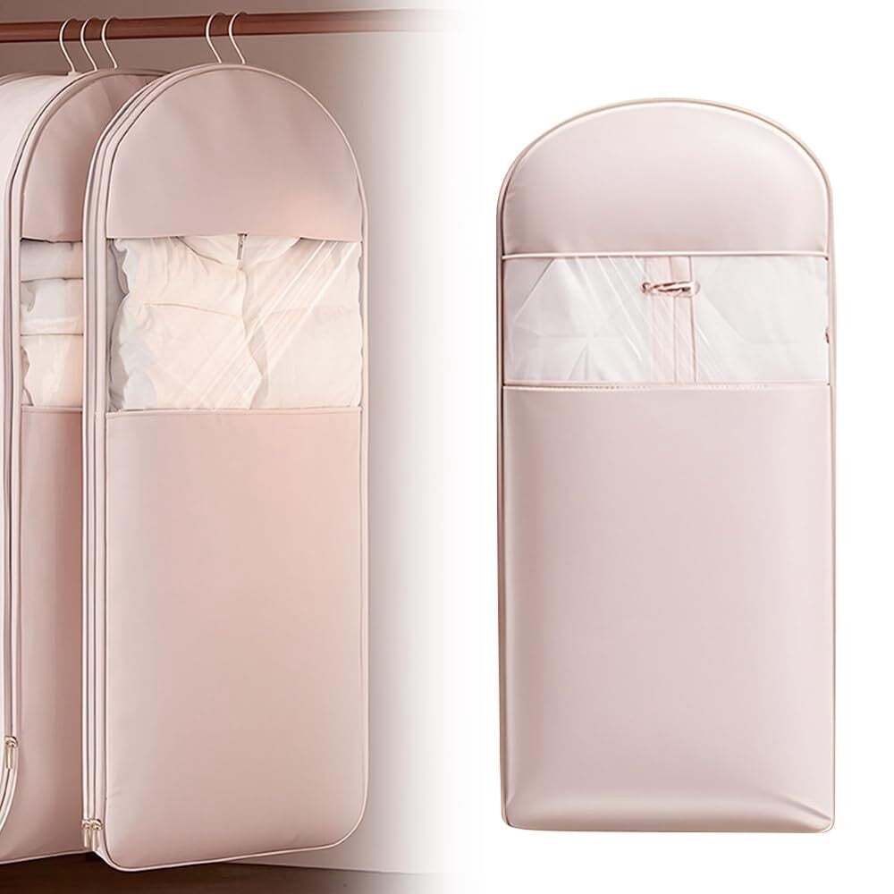 2025 Space Saving Hanging Garment Bag with Self Compression Zipper ...