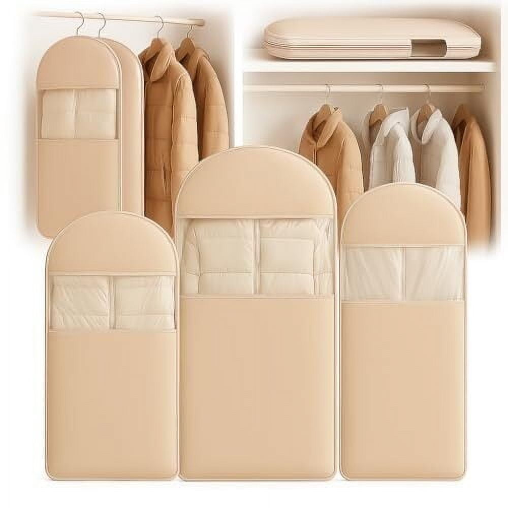 2025 Space Saving Hanging Garment Bag with Self Compression Zipper ...