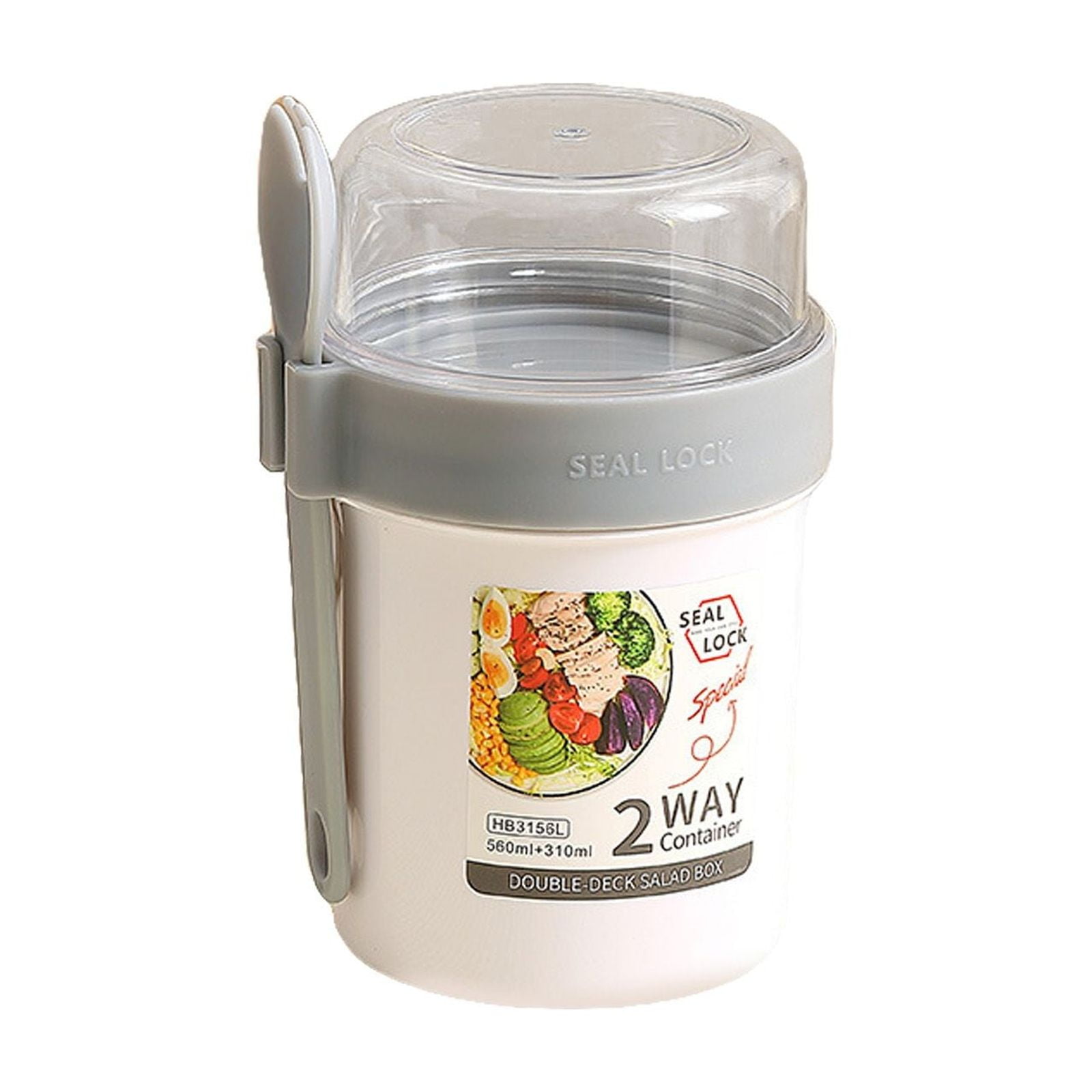 2025 Special Deals! NEGJ Breakfast Cereal Cup Reusable Oats Container with Spoon Fruit Salad ...