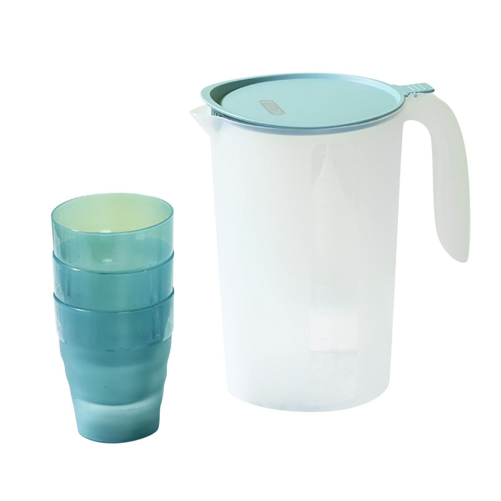 2025 Special Deals! NEGJ Plastic Thickened Large Capacity Cold Water Bottle Cup Set Domestic ...