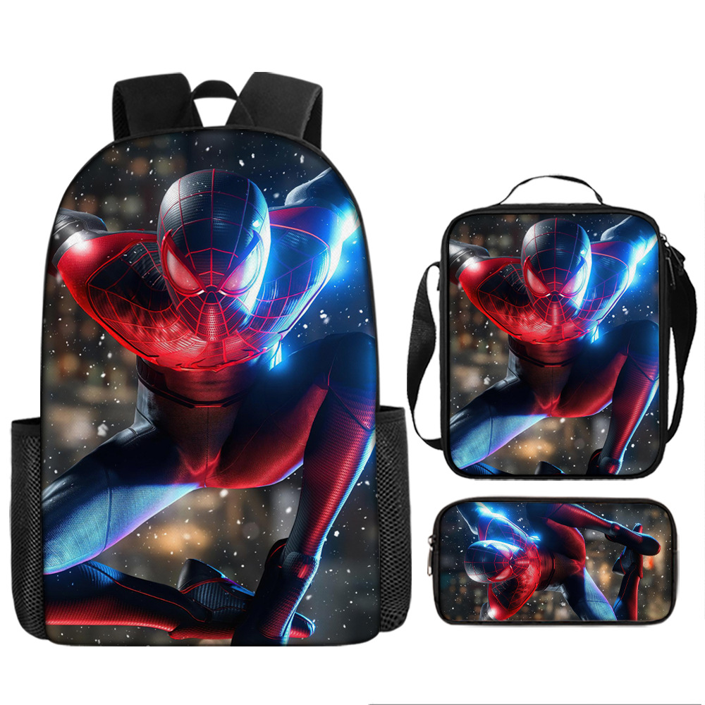 2025 Spider Hero Man School Backpack,16.5 Inch 3 Pcs Super Hero Back to ...