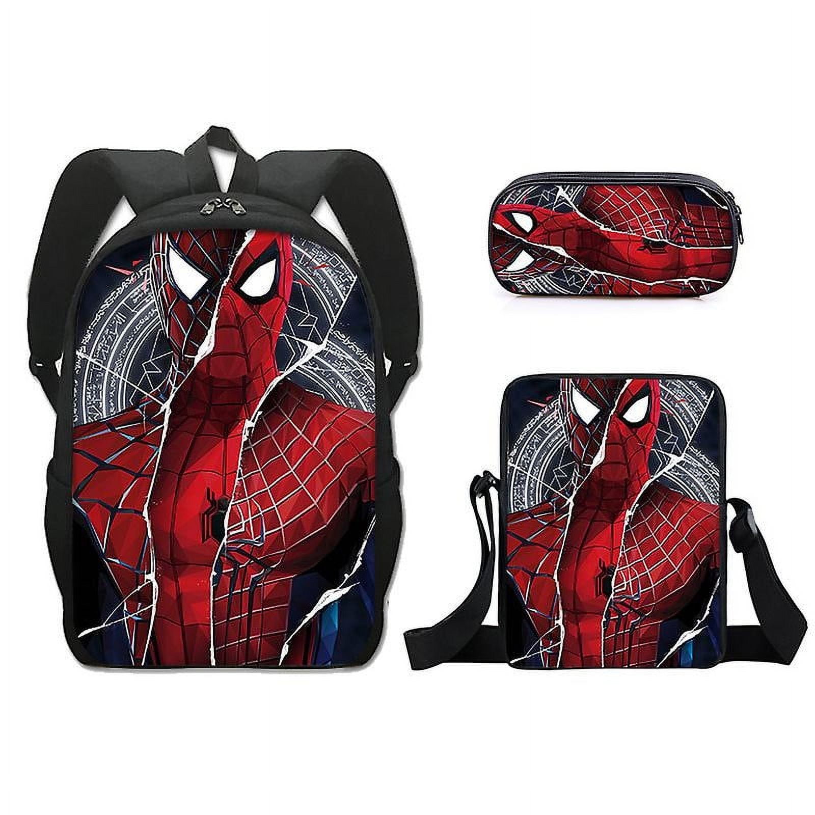 2025 Spider Hero Man School Backpack,16.5 Inch 3 Pcs Super Hero Back to ...