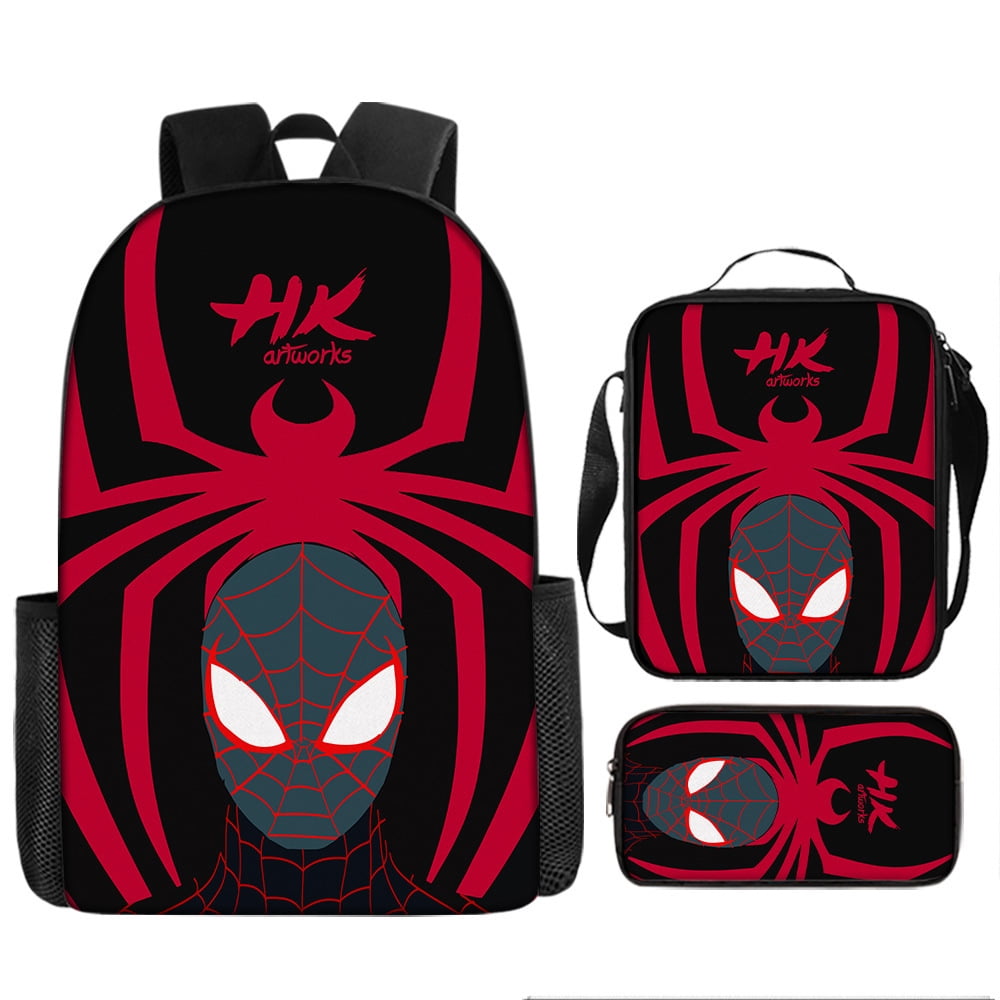 2025 Spider Hero Man School Backpack,16.5 Inch 3 Pcs Super Hero Back to ...