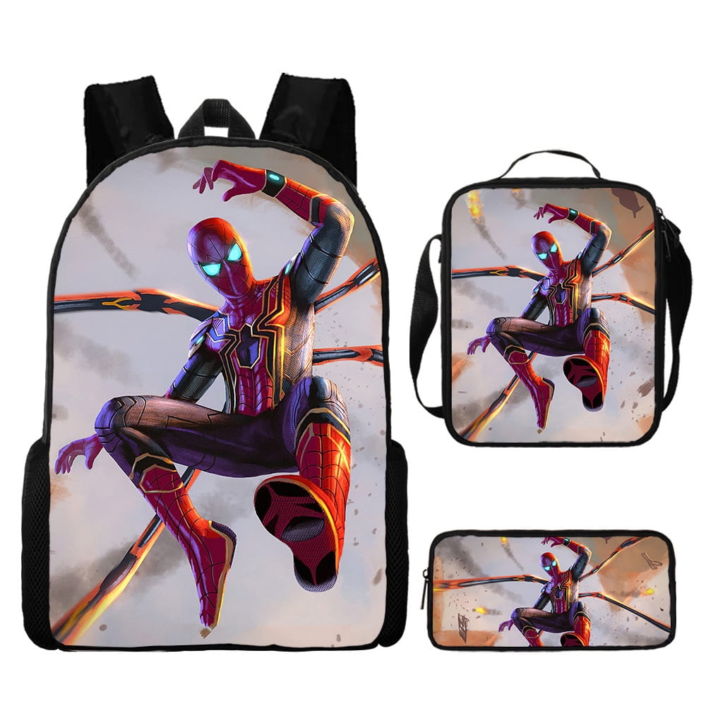 2025 Spider Hero Man School Backpack,16.5 Inch Super Hero Back to ...