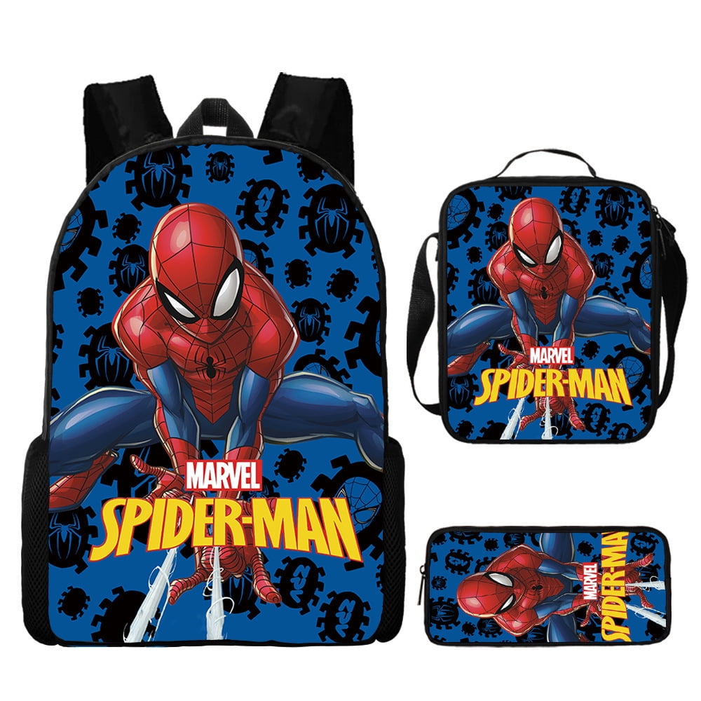 2025 Spider Hero Man School Backpack,16 Inch 3 Pcs Super Hero Back to ...