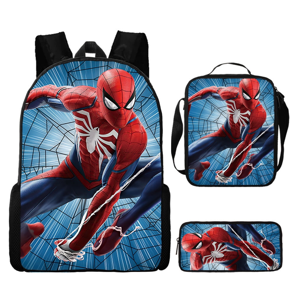 2025 Spider Hero Man School Backpack, 9 Inch Super Hero Back to School ...