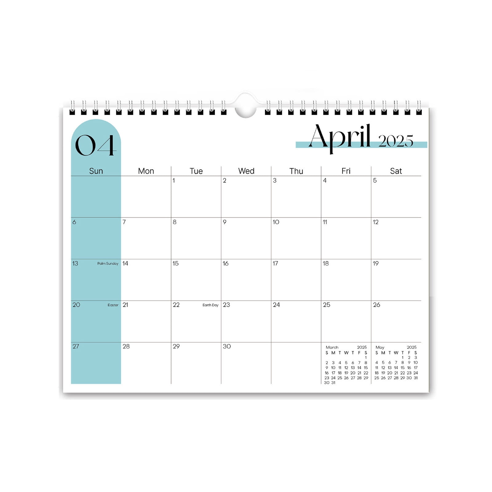 2025 Spiral-Bound Wall Calendar with Hook - 2025 12 2025 Wall Calendar ...