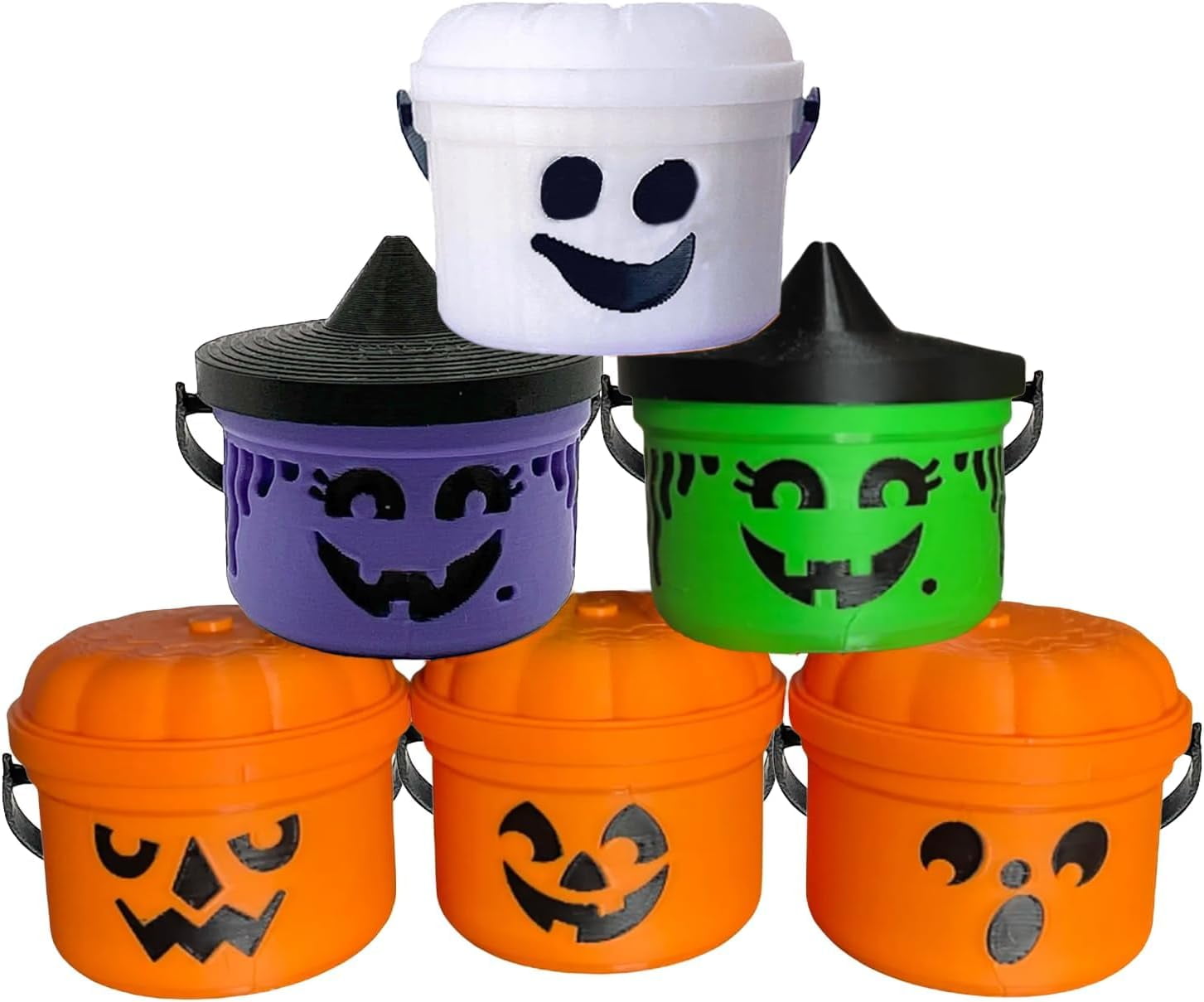 2025 Spooky Mini Boo Pumpkin Bucket Figurines Novelty Halloween ...