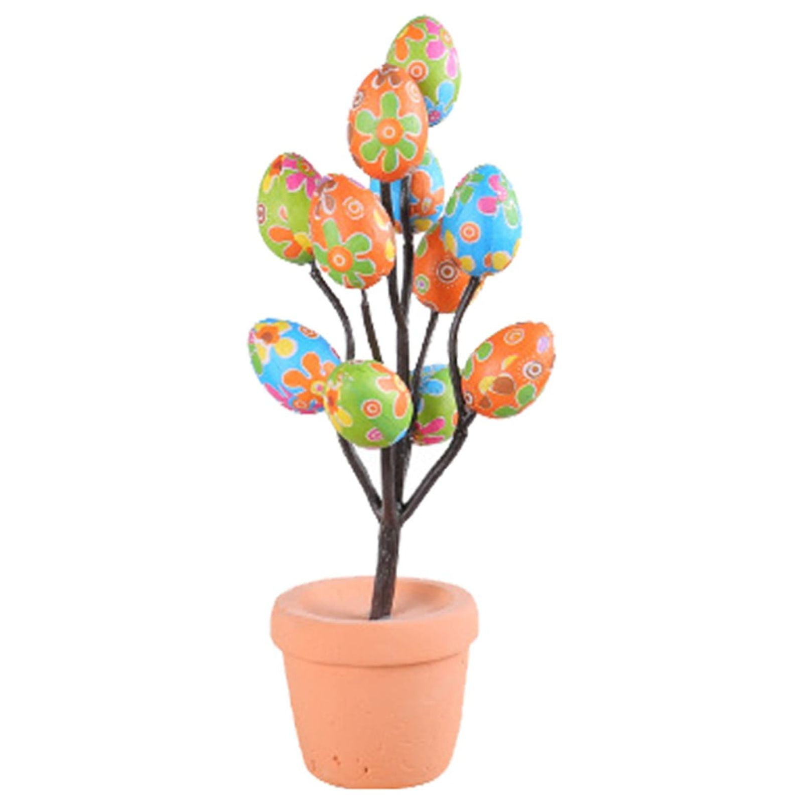 2025 Spotted Easter Egg Foam Potted Tree – Vibrant Tabletop Centerpiece ...