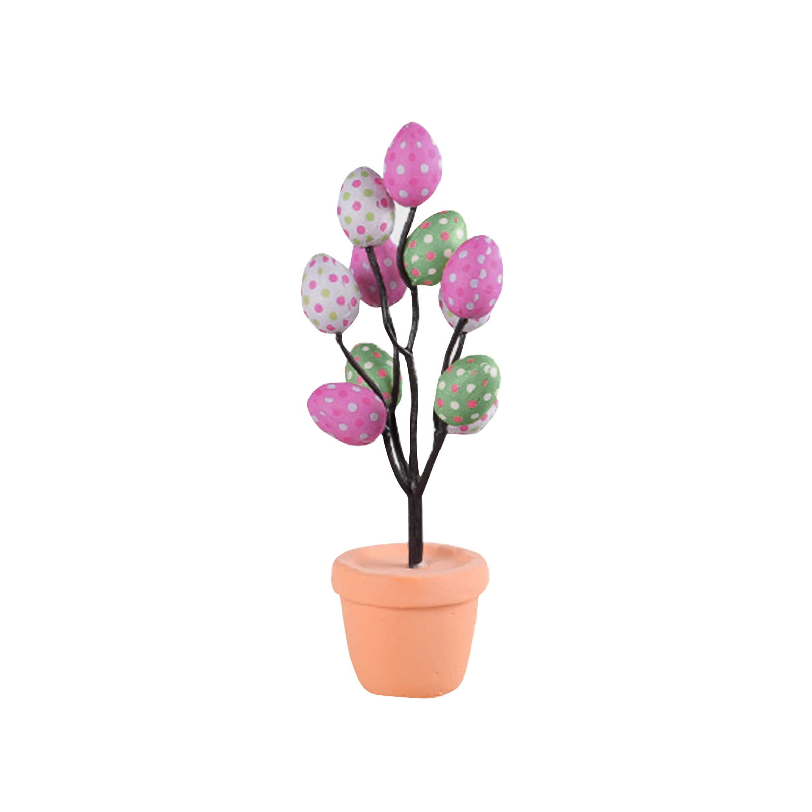 2025 Spotted Easter Egg Foam Potted Tree – Vibrant Tabletop Centerpiece ...