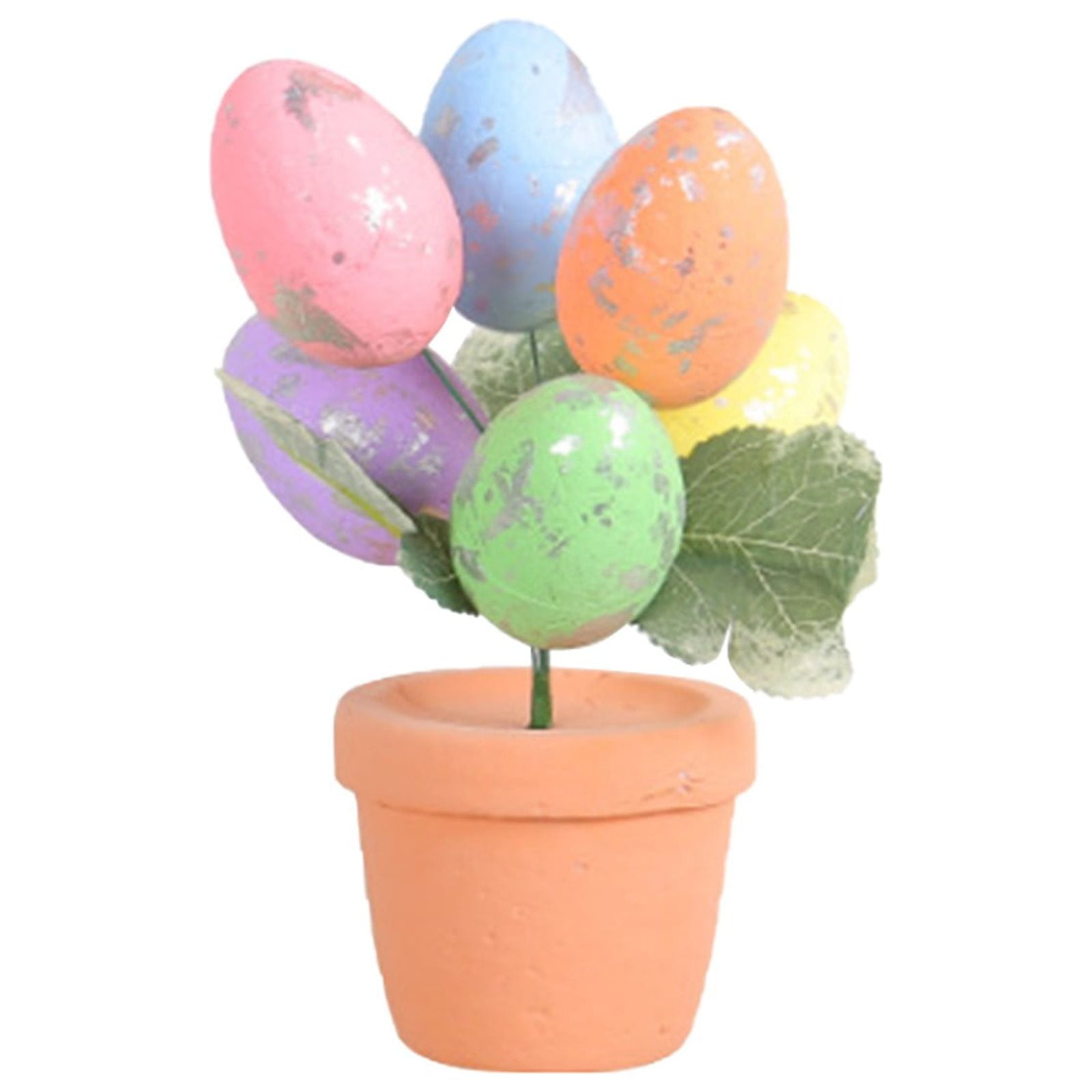 2025 Spotted Easter Egg Foam Potted Tree – Vibrant Tabletop Centerpiece ...