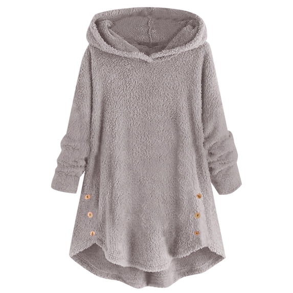 2025 Spring Button-Down Jacket Grey Button-Down Jacket Long Sleeves V ...