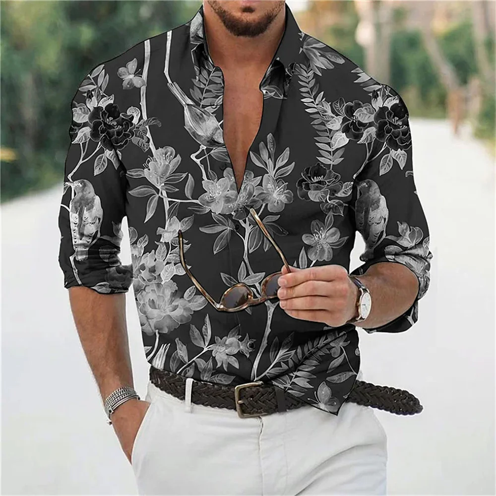2025 Spring Fashion Social Men's High Quality Long sleeved Single ...