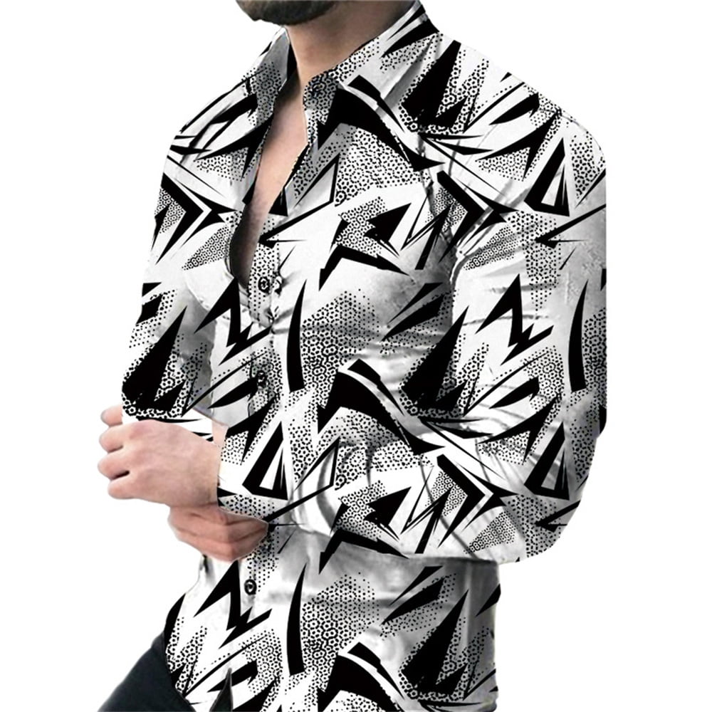 2025 Spring New Men's Cashew Floral Shirts 3d Printing Lapel Cardigan ...