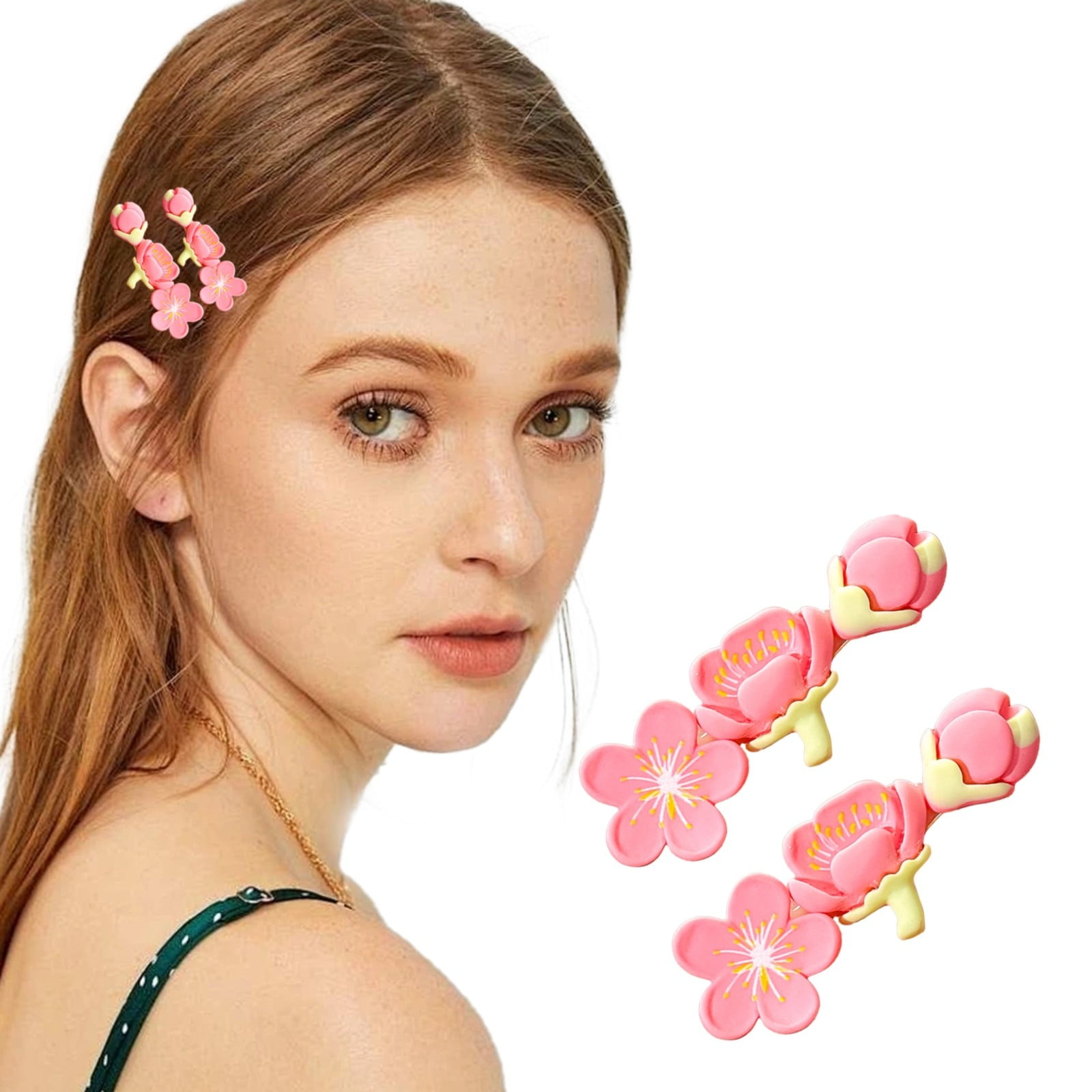 2025 Spring Sales! Barrettes, Small Hair Clips Peach Hair Clip Cute ...