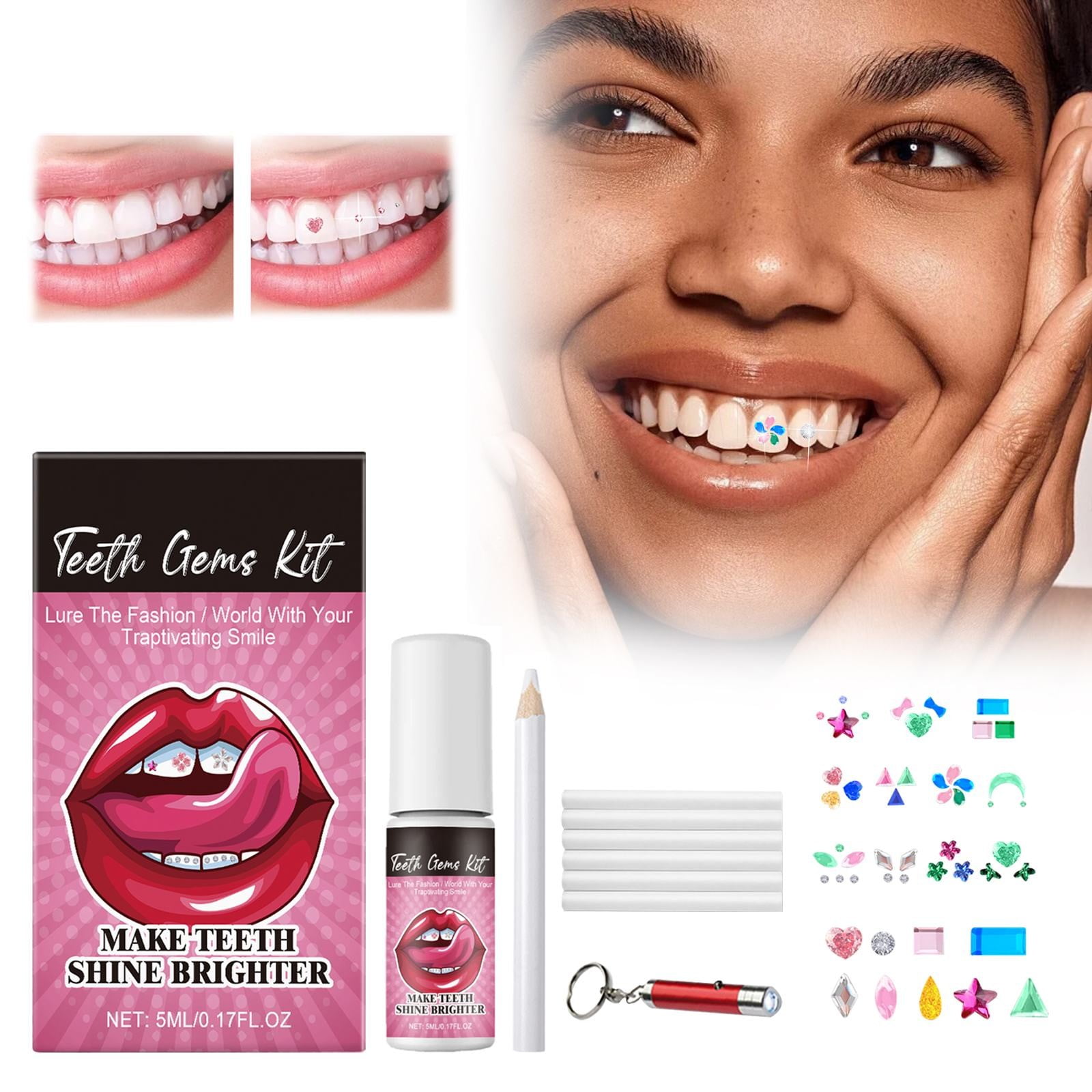 2025 Spring Sales! Denture, Tooth Gem Kit DIY Tooth Gems Kit Removable ...