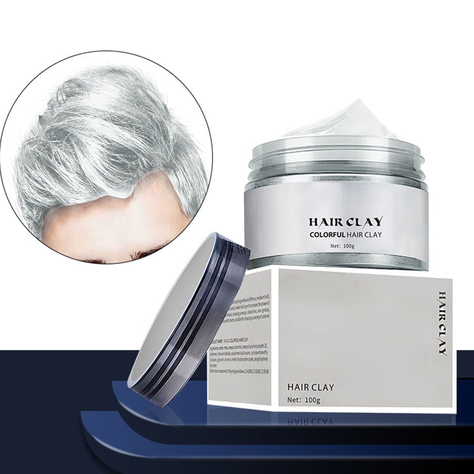 2025 Spring Sales! HairColoringProducts, Disposable Colored Hair Mud Grandma Gray Hair Styling ...