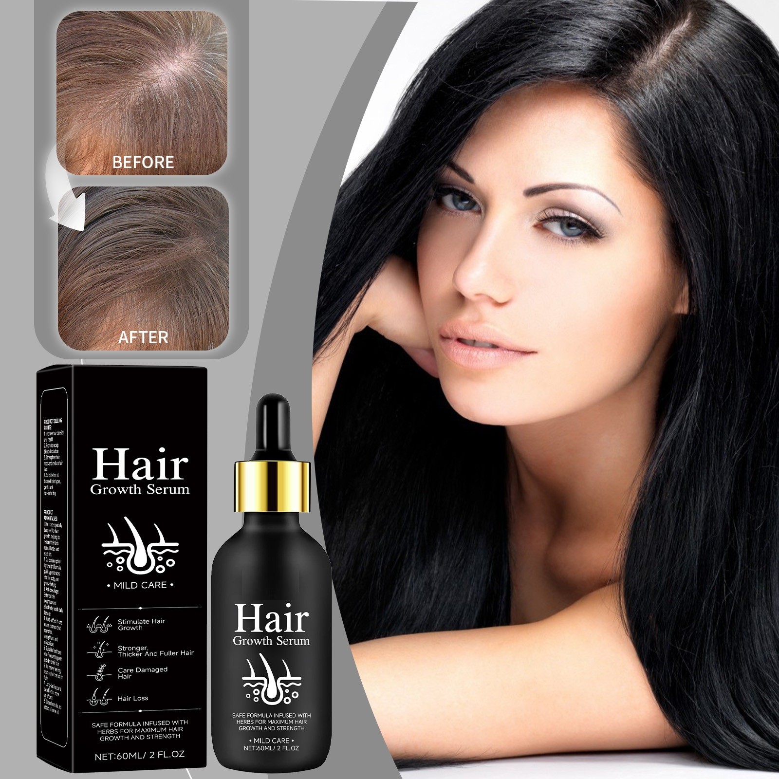 2025 Spring Sales! HairLossProducts, 60ML Fortifying Hair Daily Scalp ...