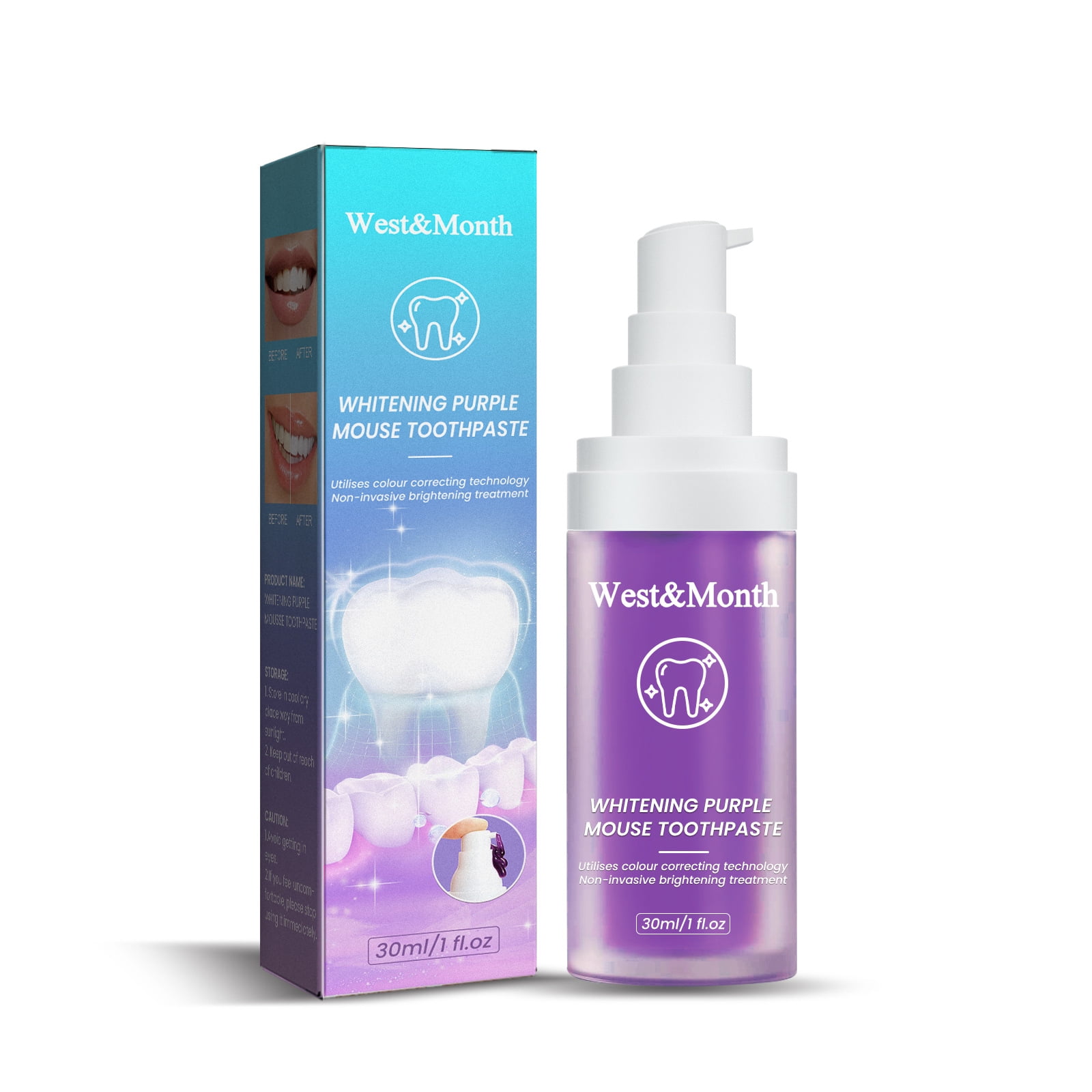 2025 Spring Sales! Toothpaste, Brightening White Purple Toothpaste ...