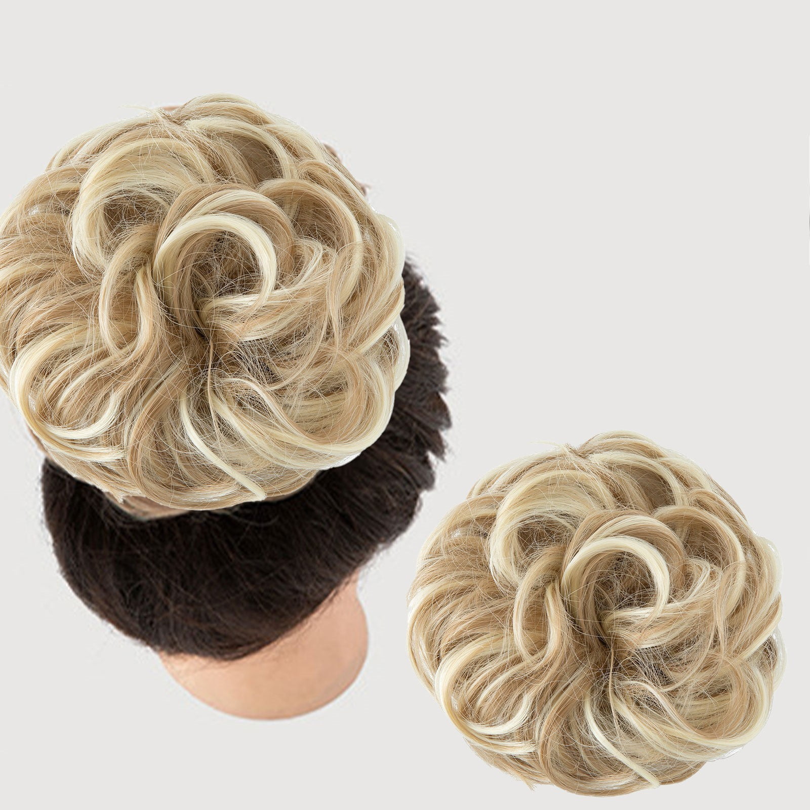 2025 Spring Sales! wig, 2024 High Temperature Fiber Hair Bun Scrunchie ...