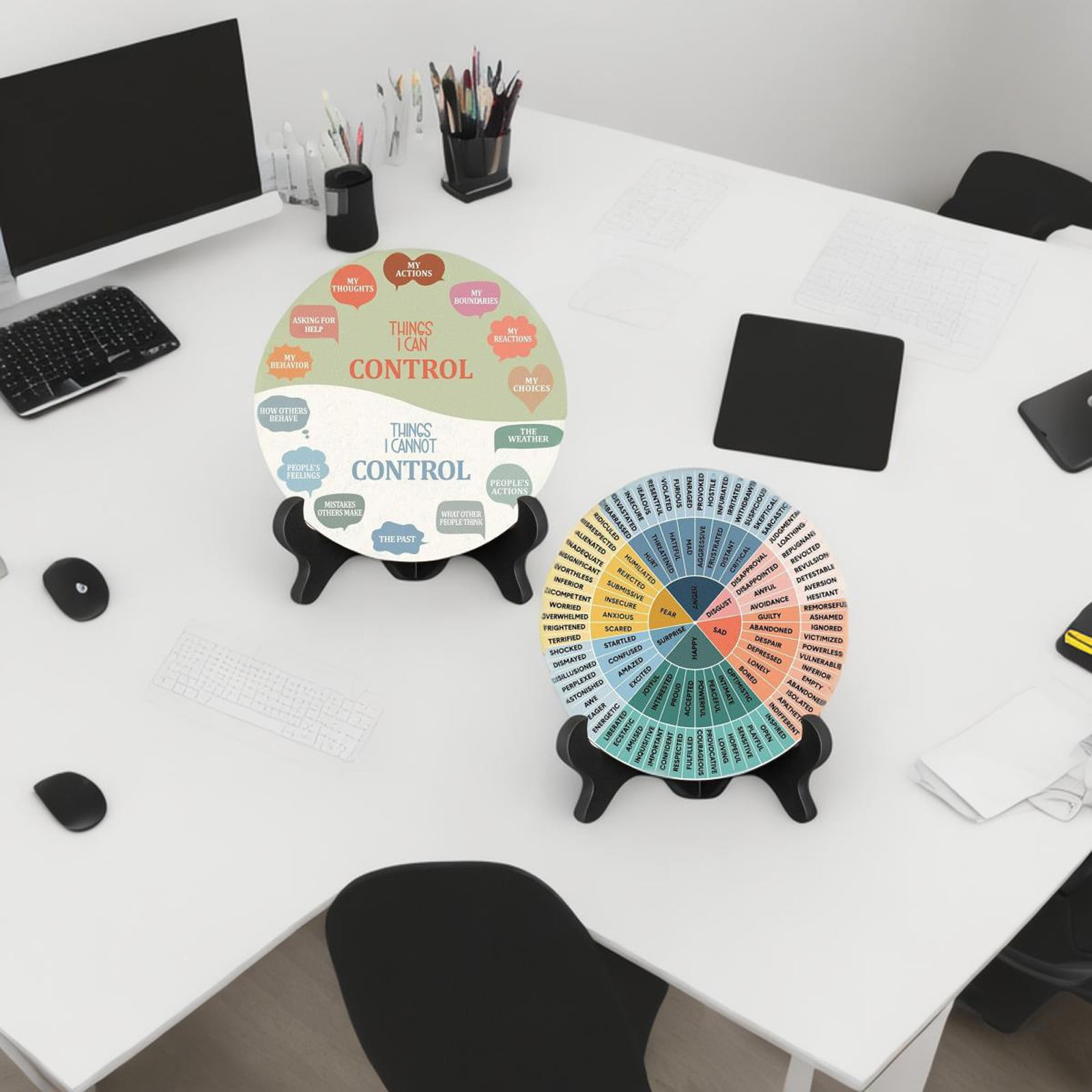 on Sale Calming Emotion Wheel Psychological Health Decorative Ornament ...