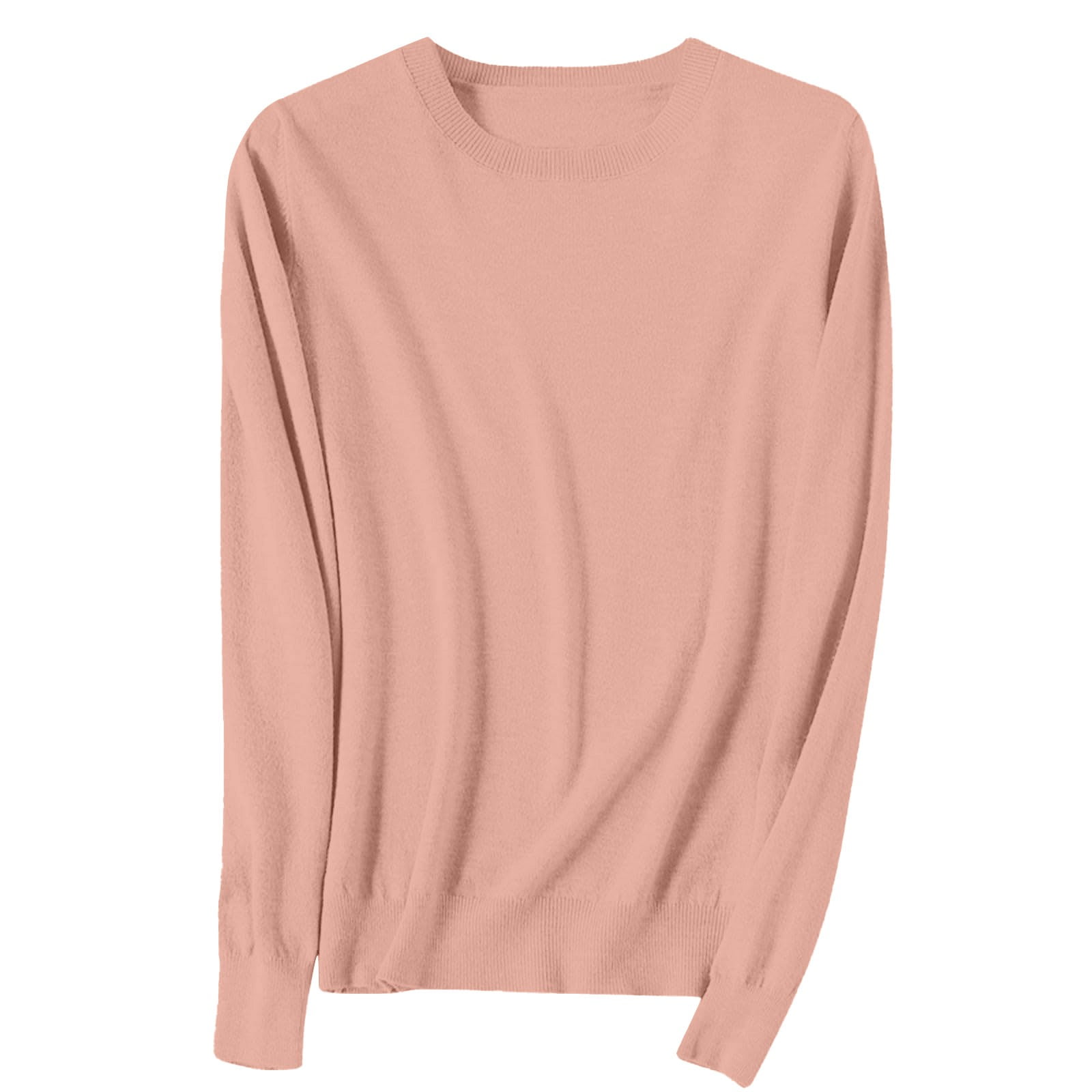 2025 Spring Sweater Rose Gold Sweater Long Sleeves Round Neck Hoodies ...