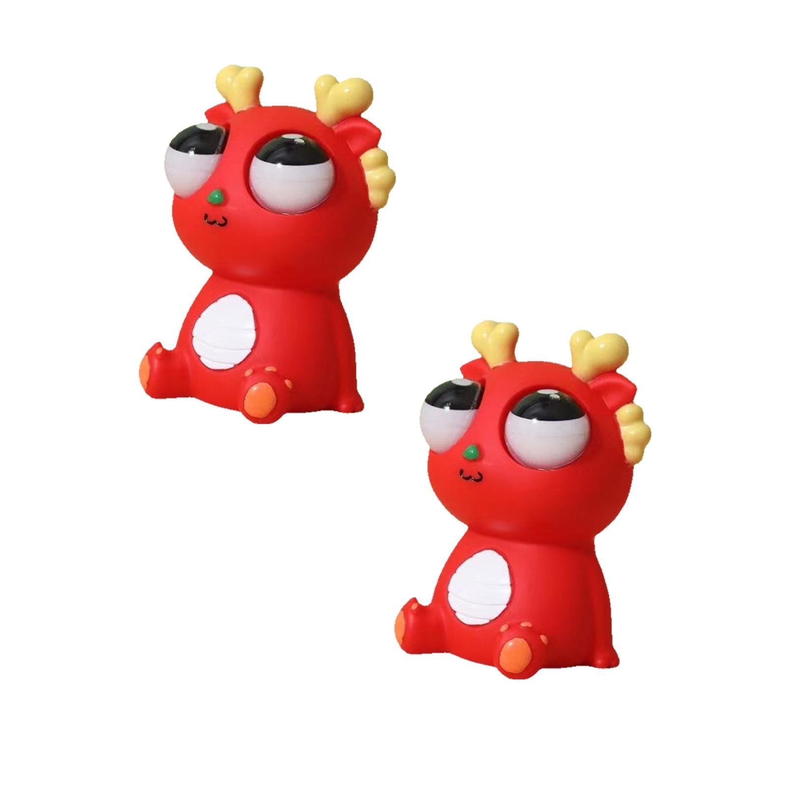 2025 Squeeze Eye Popping Out Stress Relief Cute Dragon Toy, 2 Pcs Funny ...