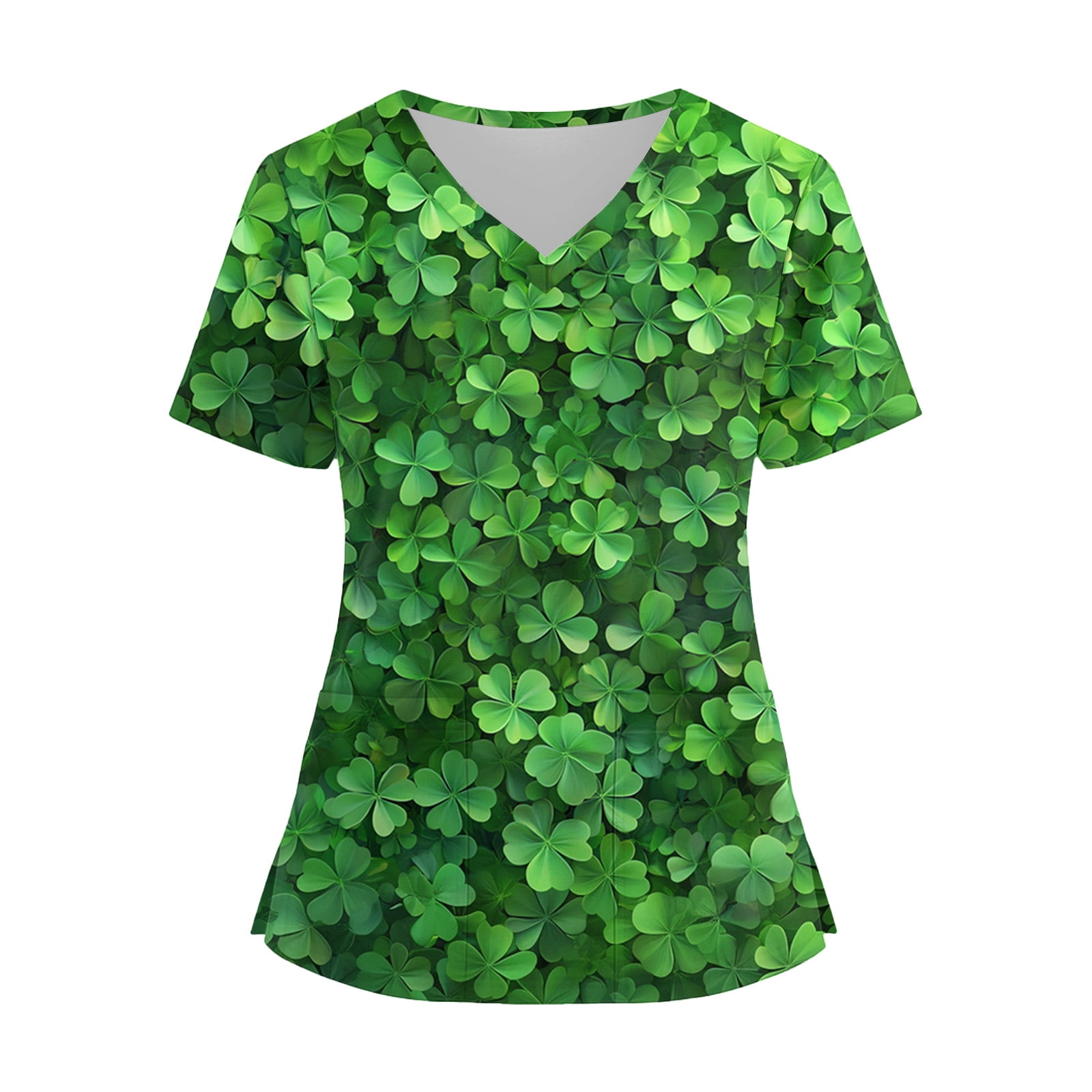 2025 St. Patrick's Day Scrub Tops Short Sleeve Scrubs for Women ...