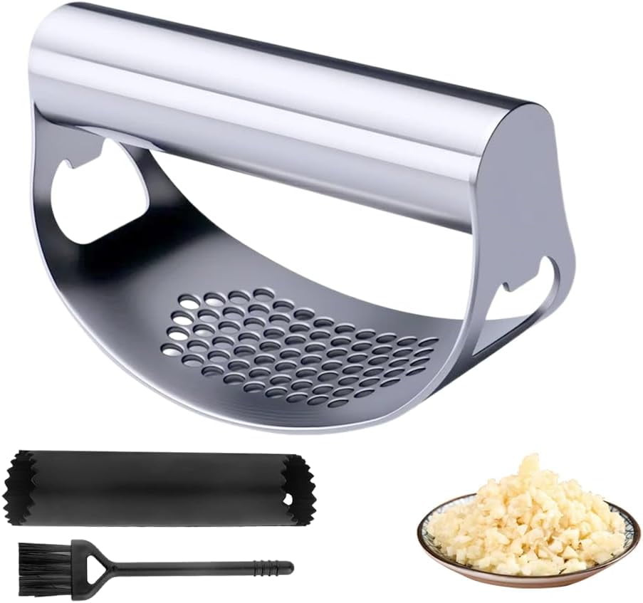 2025 Stainless Steel Garlic Presser, Portable Manual Stainless Steel ...