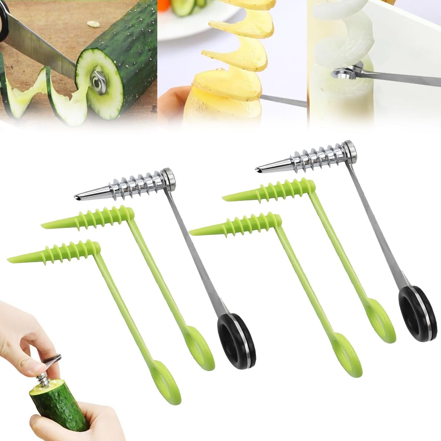 2025 Stainless Steel Spiral Cutter,Kitchen Spirals Cutters Gadgets ...