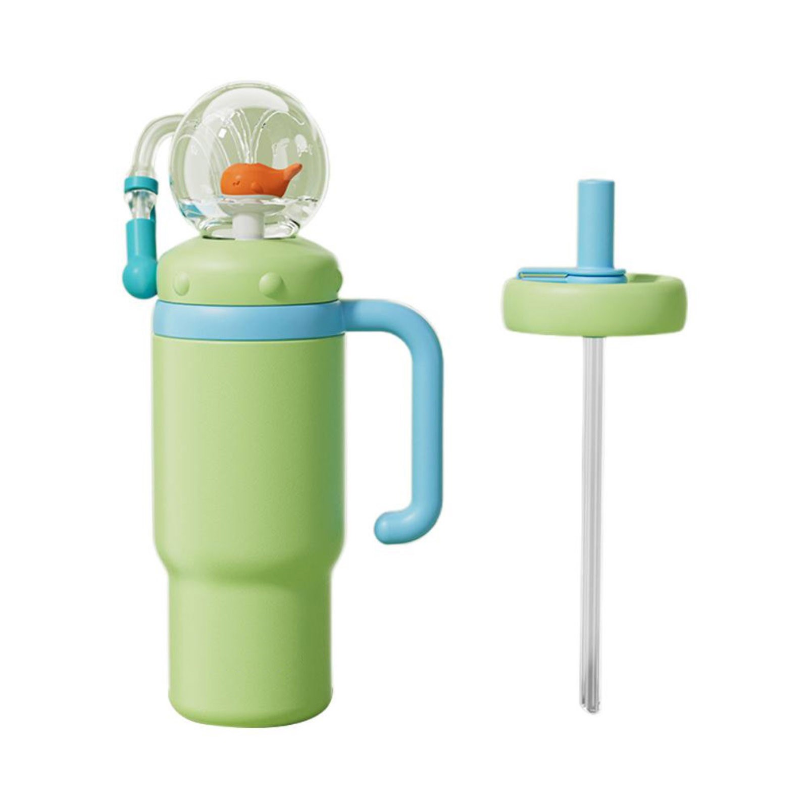 2025 Stainless Steel Whale Squirt Sippy Cup with Straw and Lid, Leak ...